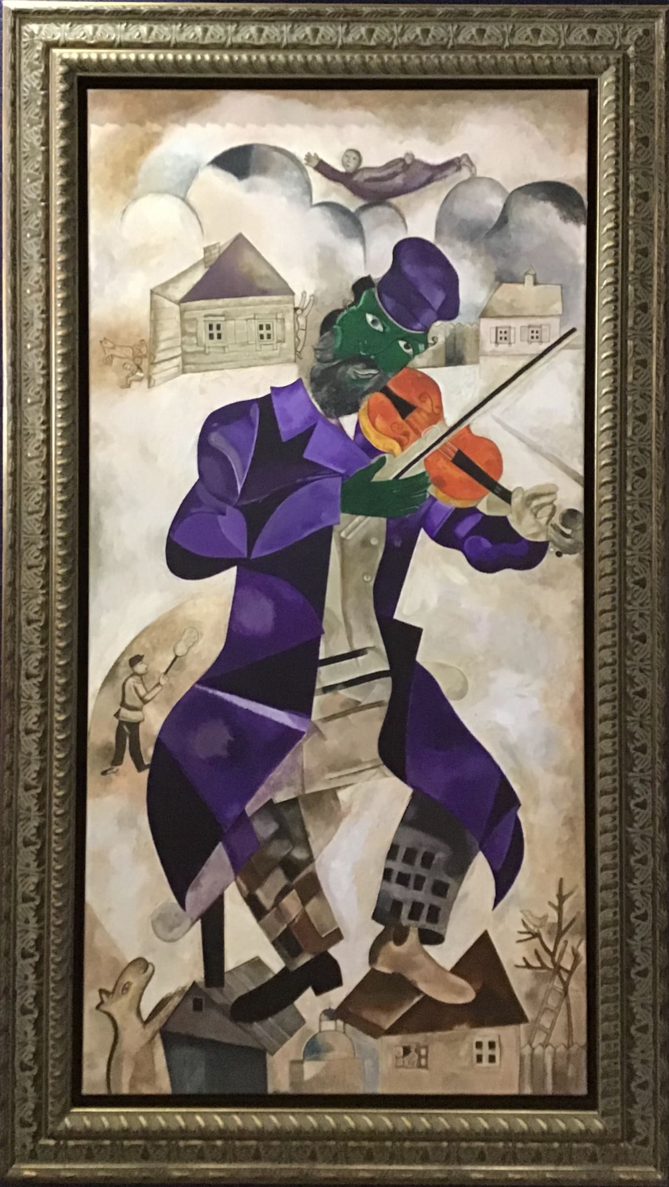 MARC CHAGALL - GREEN VIOLINIST | Original Masterpiece | Artisan Gallery