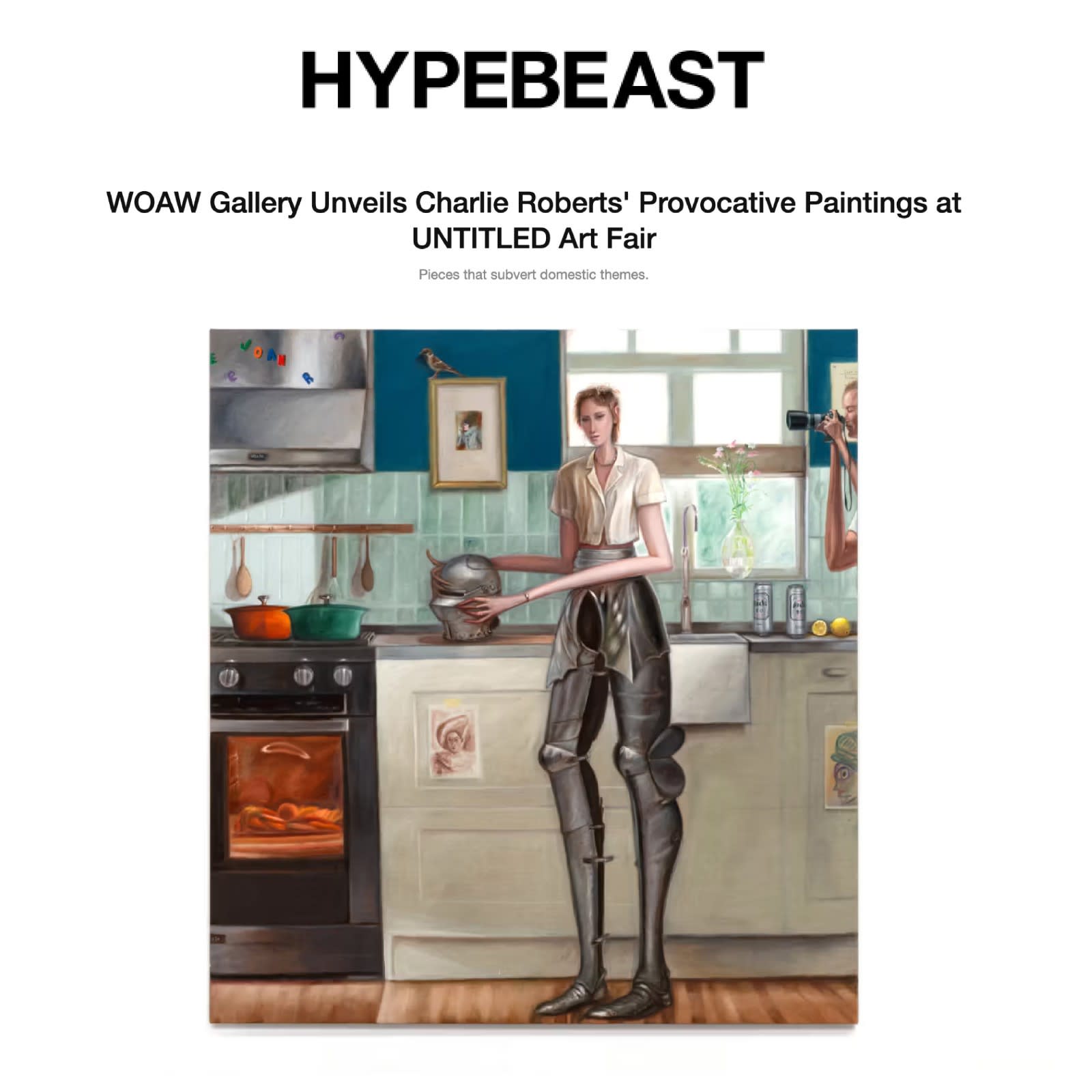 Hypebeast: WOAW Gallery Unveils Charlie Roberts' Provocative Paintings ...