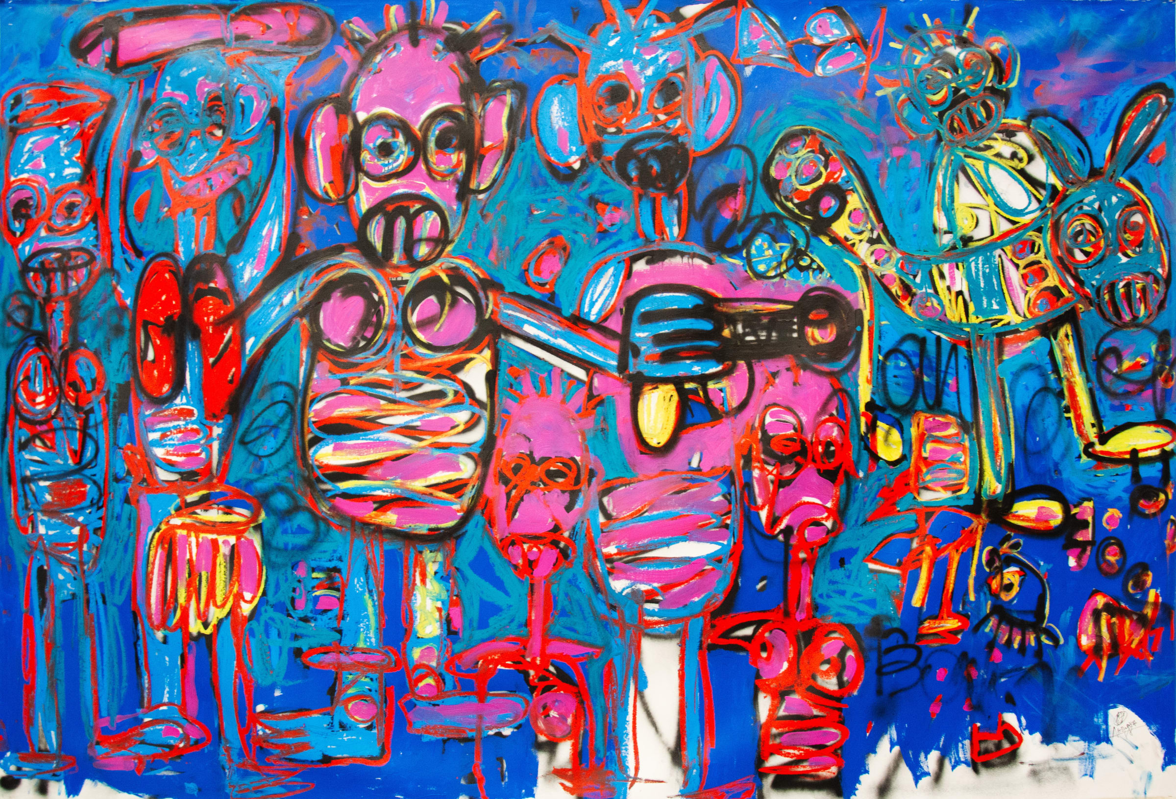 Aboudia’s recent Studio Residency at Ethan Cohen Gallery