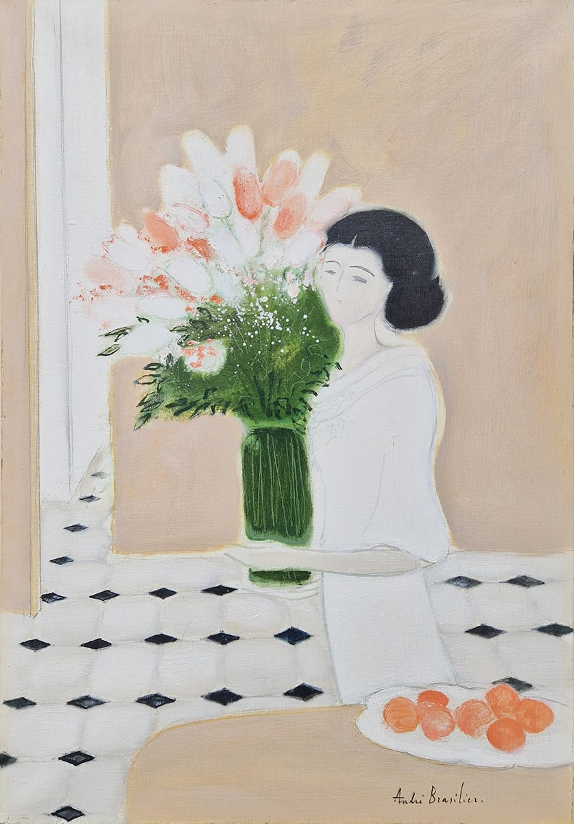 André Brasilier, Des fruits et des fleurs, 1983 | John Adams Fine Art