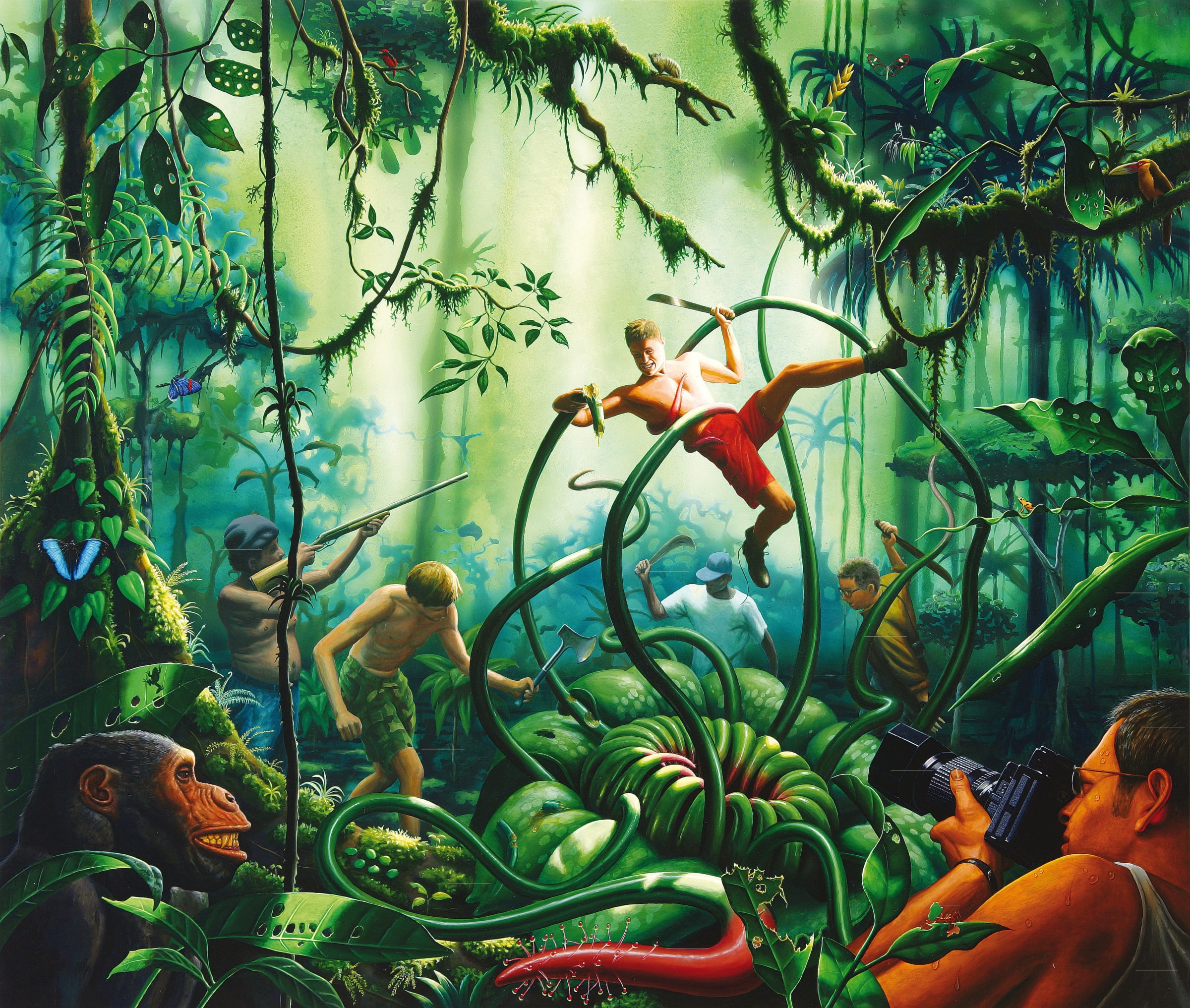 Alexis Rockman, Man-eating plant, 2000 | Gary Tatintsian Gallery