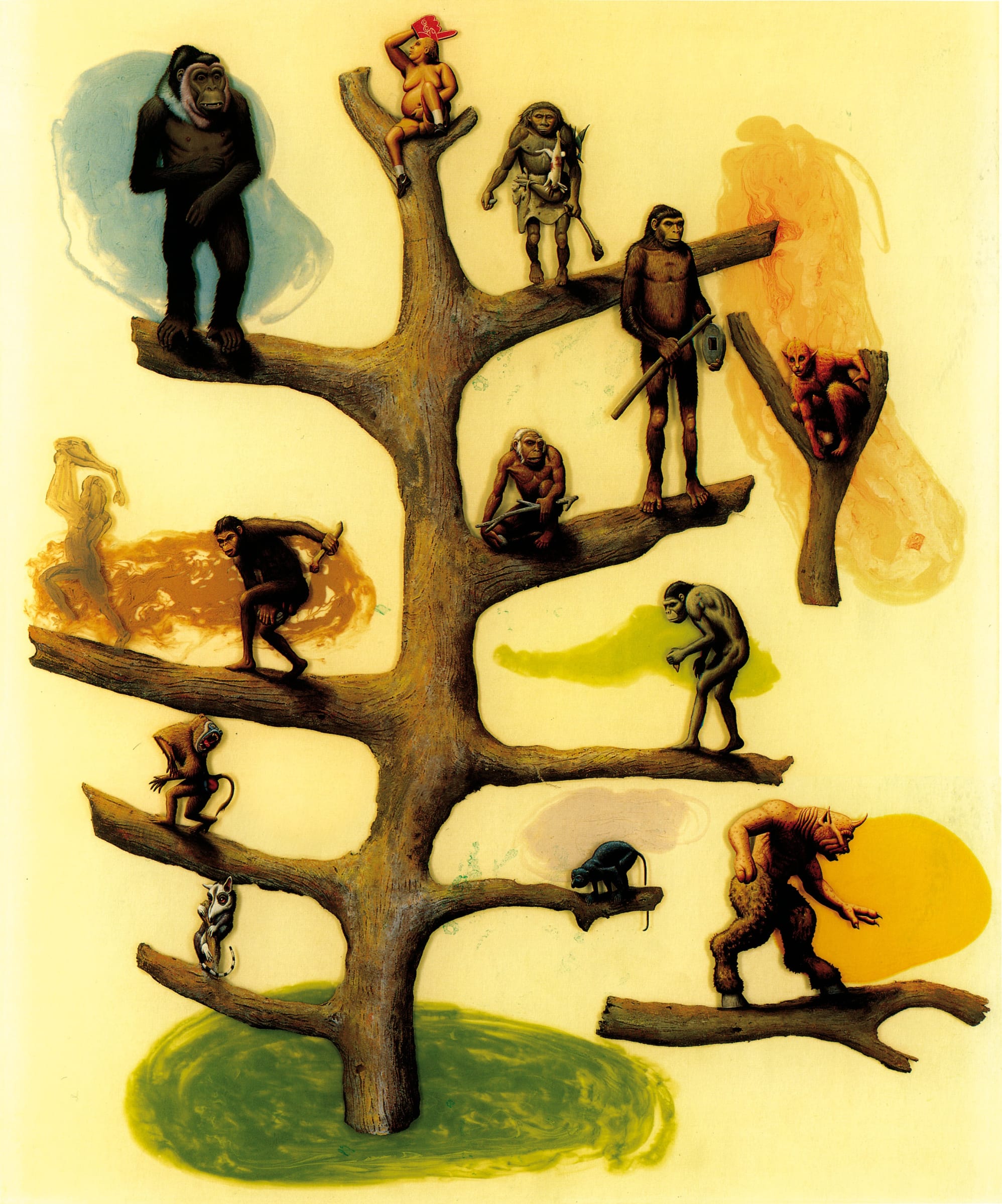 Alexis Rockman, Human ancestors, 1997 | Gary Tatintsian Gallery