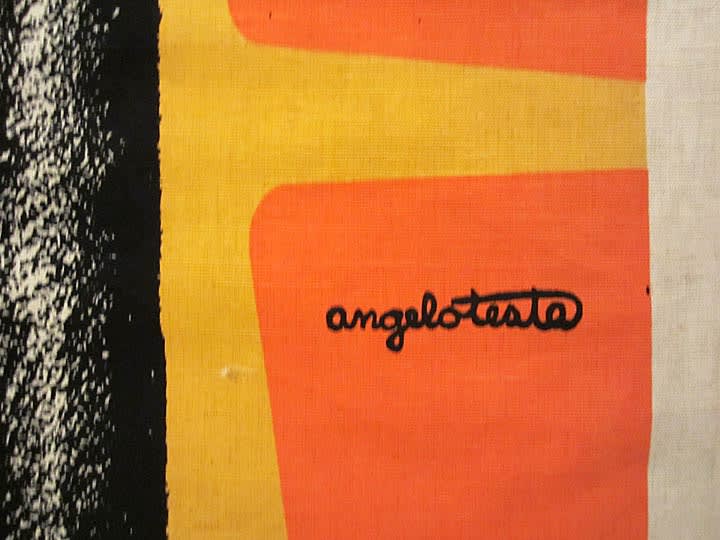Angelo Testa, Printed linen panel, early to mid-1960s | Cora Ginsburg LLC