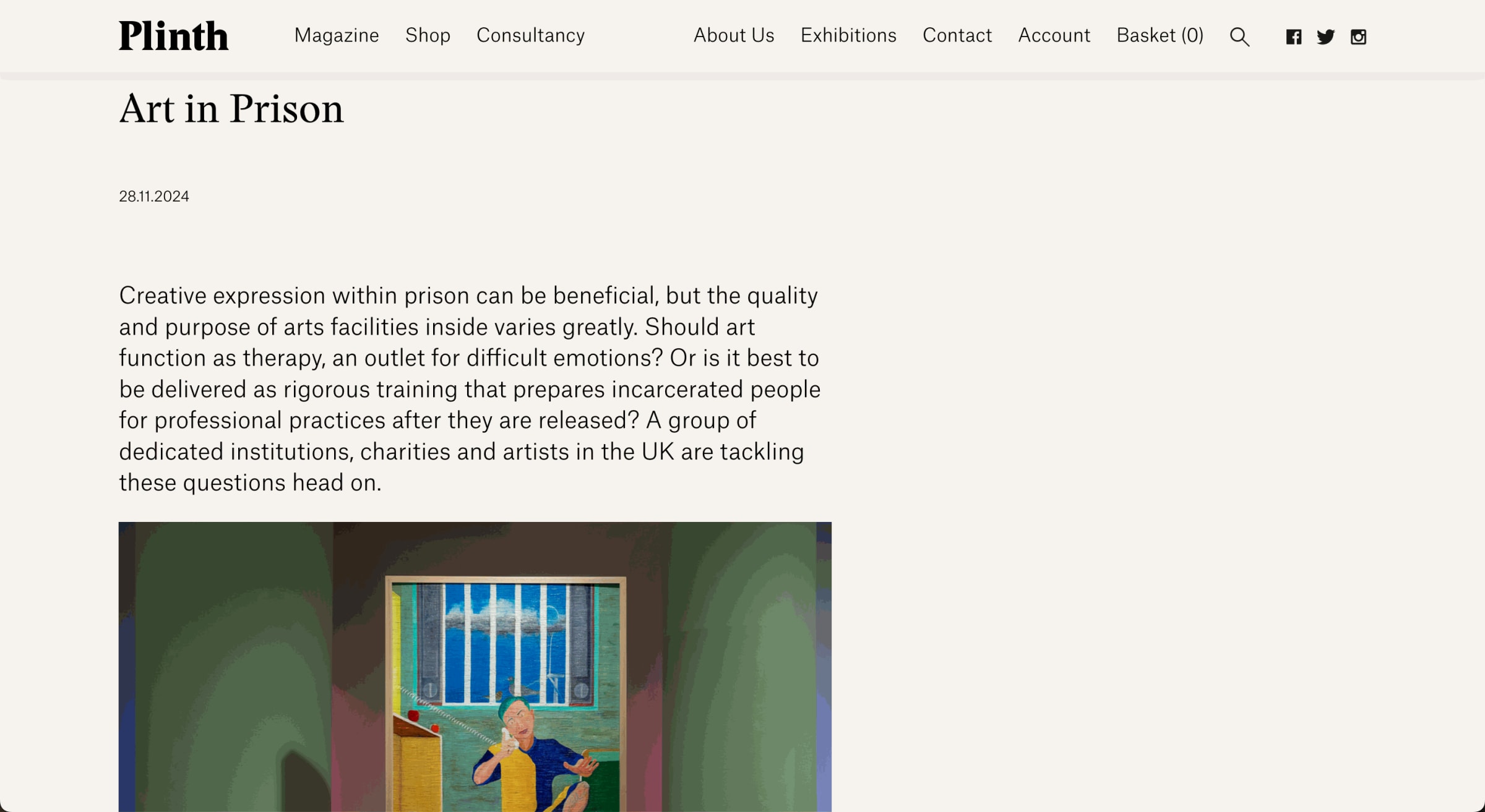 Alan Stanners in Plinth | Brooke Benington