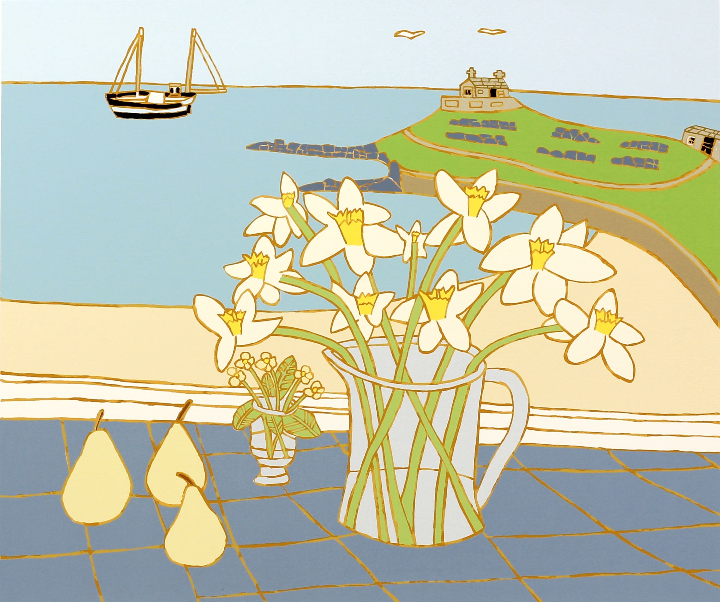 Bryan Pearce, Daffodils on the Windowsill, 1996 | Eames Fine Art