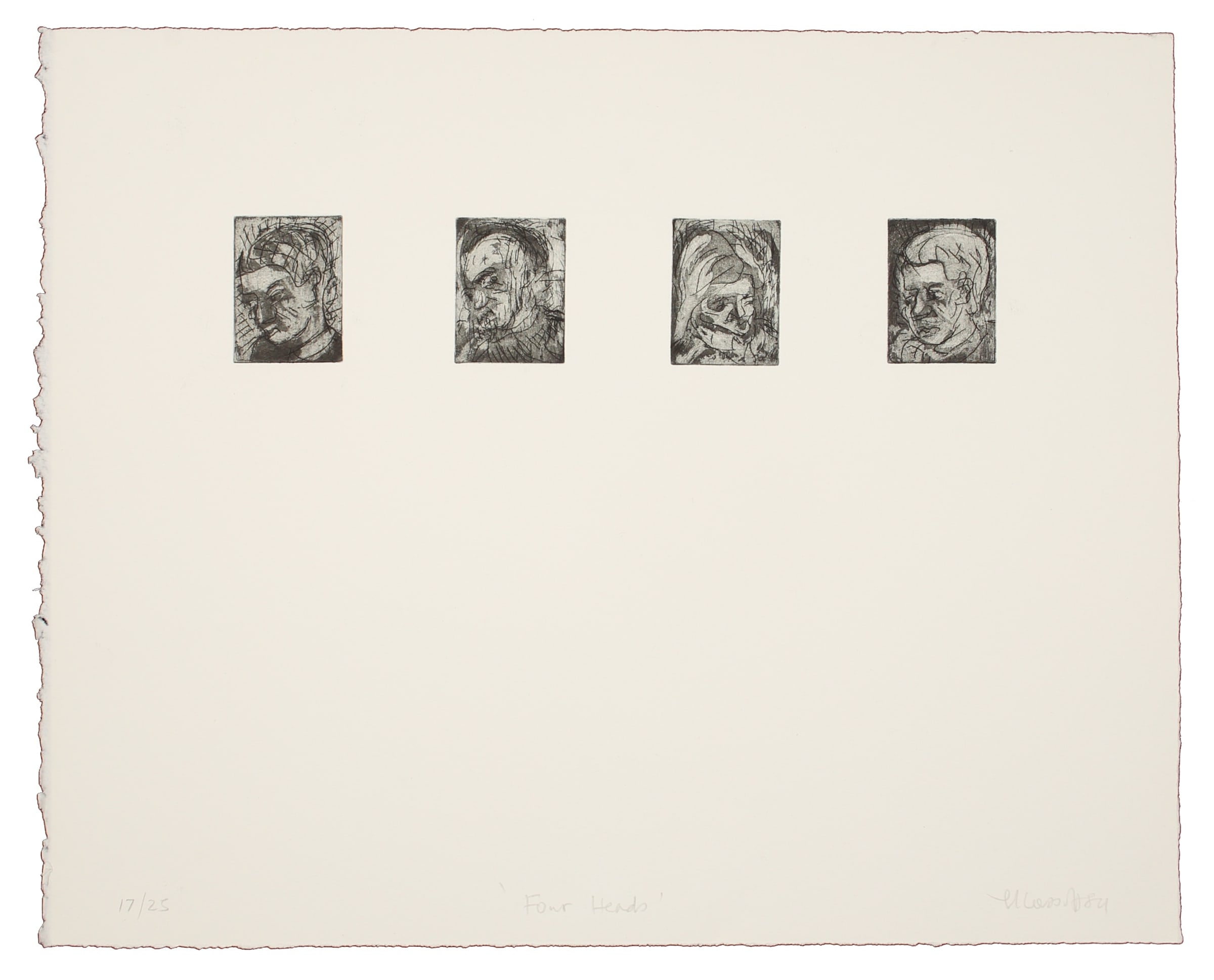Leon Kossoff, Four Heads, 1984 | Eames Fine Art