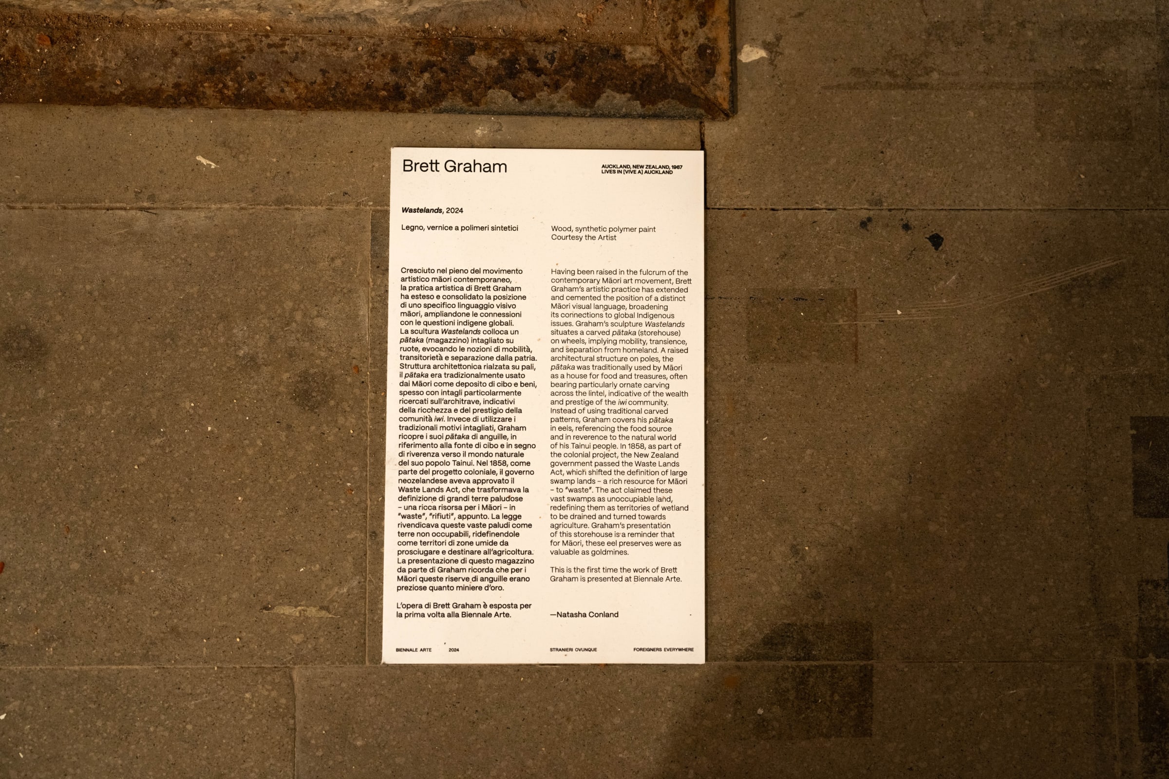 Brett Graham at 60th Venice Biennale | Gow Langsford