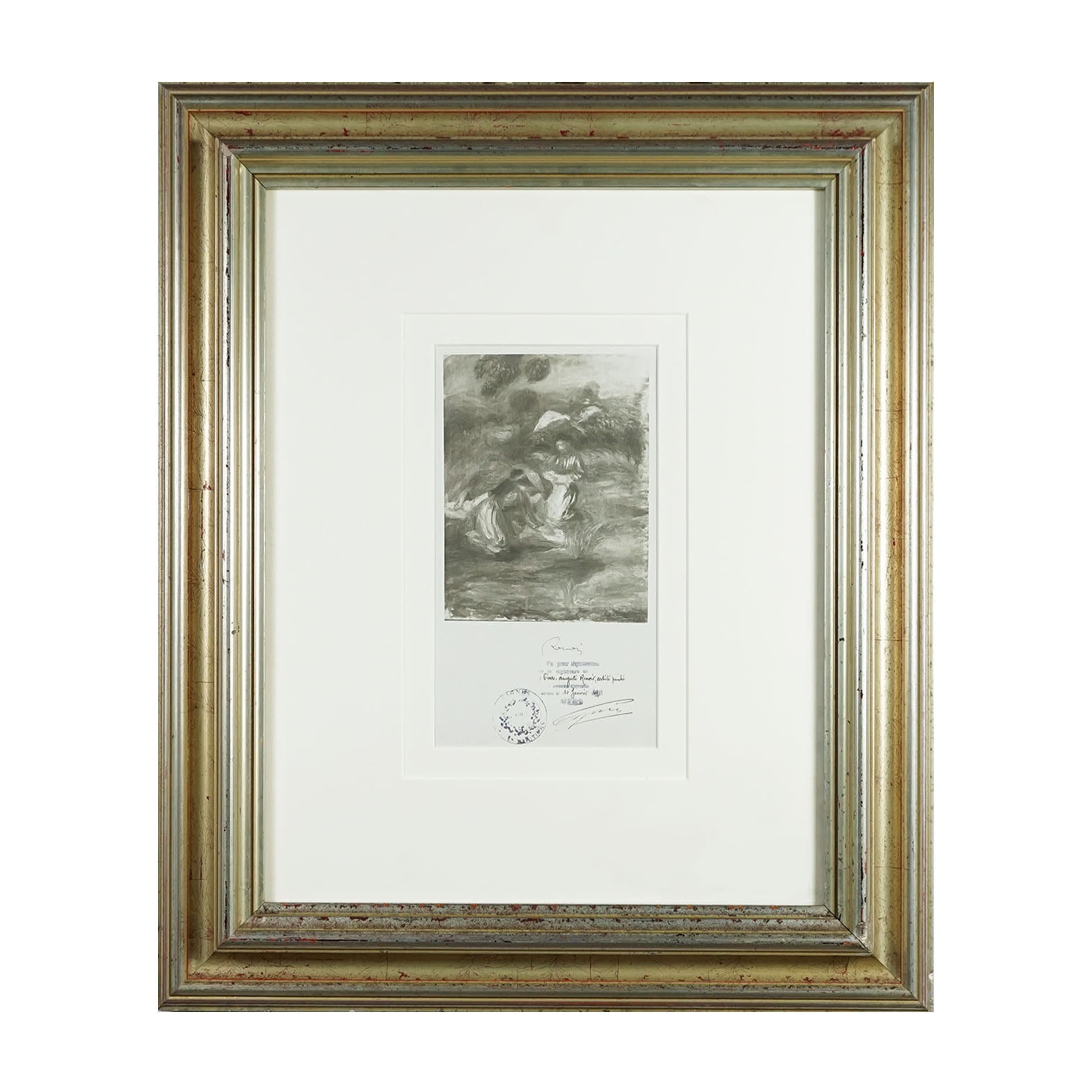 Authentic Signature Pierre Auguste Renoir Pierre Auguste Renoir