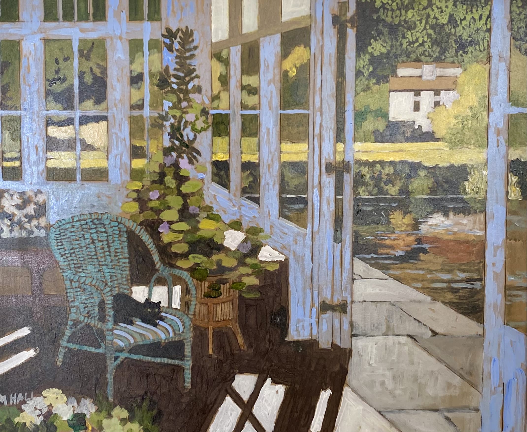 Mike Hall, Conservatory by the water, 2024 | The Lion Street Gallery