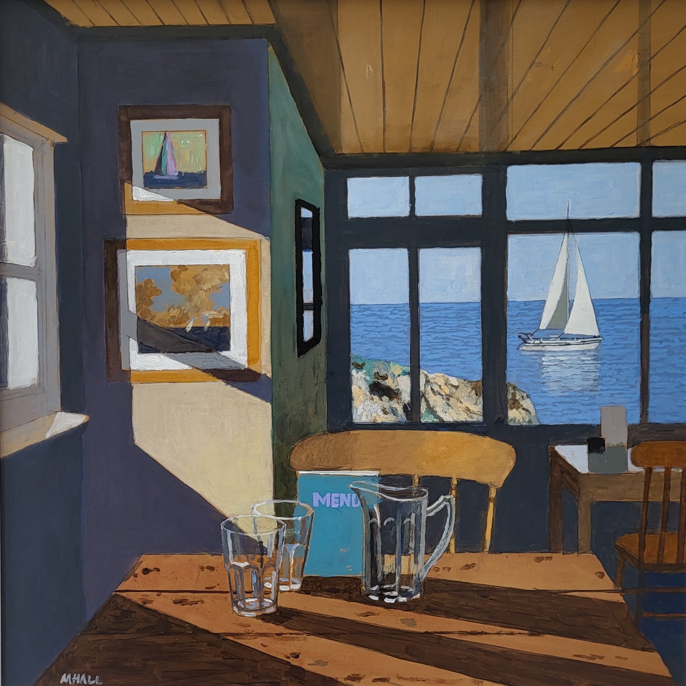 Mike Hall, Sunlit Pub, 2024 | The Lion Street Gallery