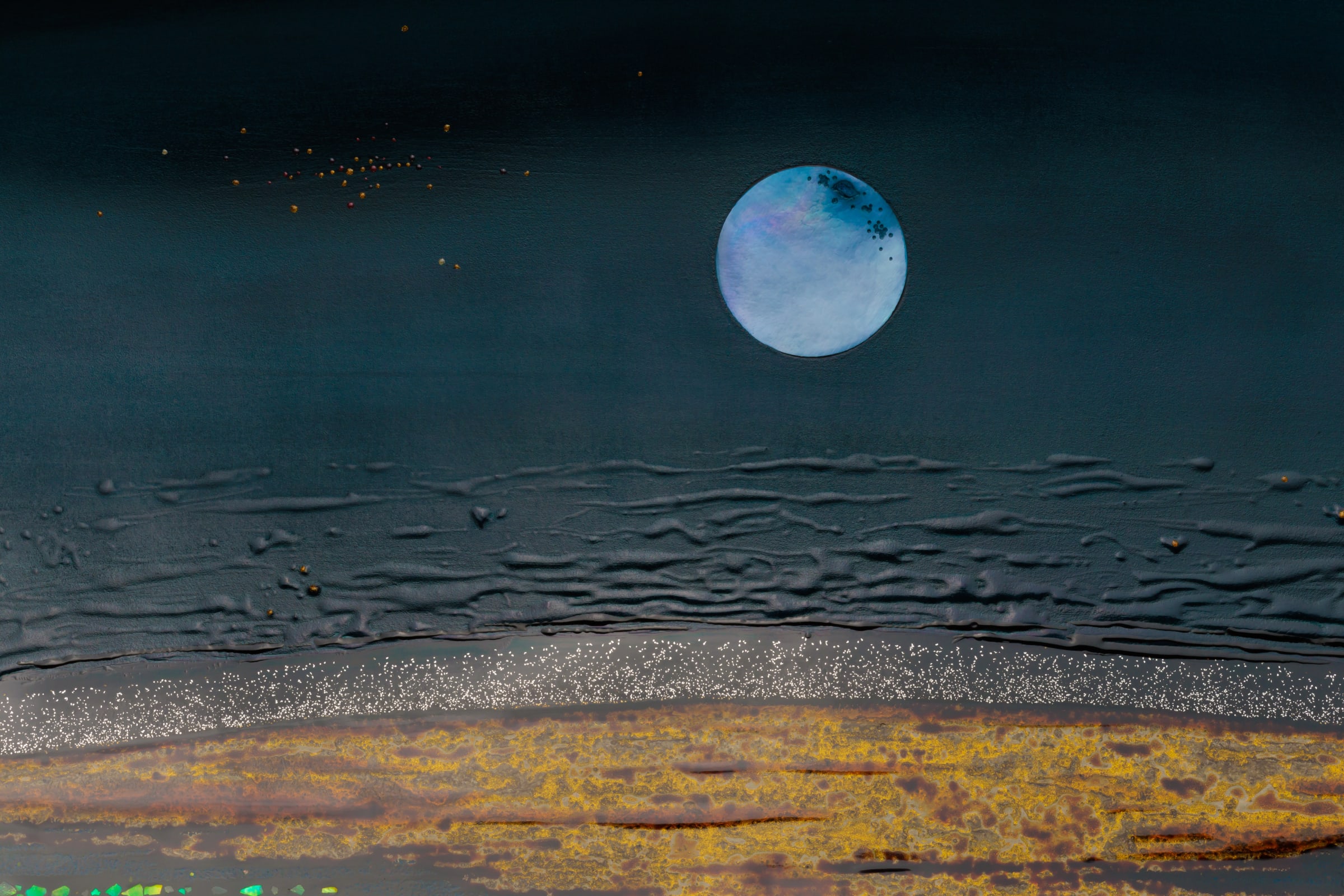 Onihira Keiji, Tray with Design in Maki-e, “Moonlit Road”, 2023 | Onishi Gallery