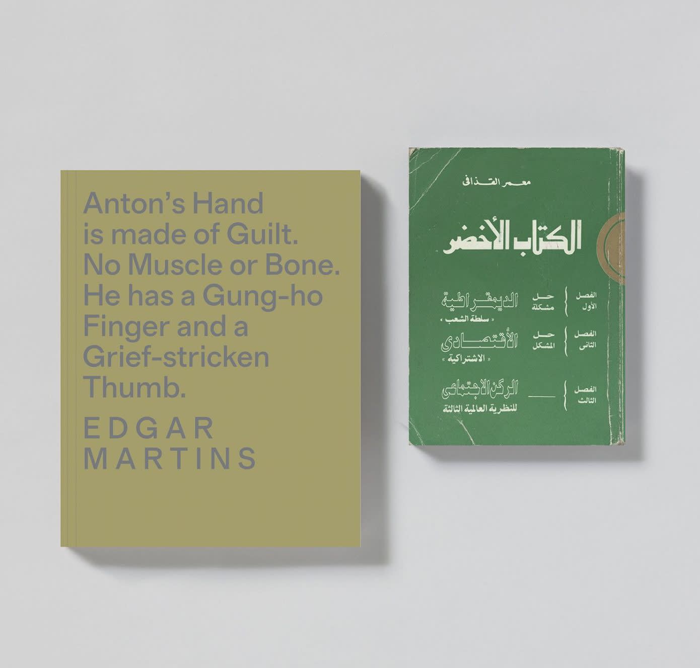 EDGAR MARTINS: ANTON'S HAND IS MADE OF GUILT. NO MUSCLE OR BONE. HE HAS ...