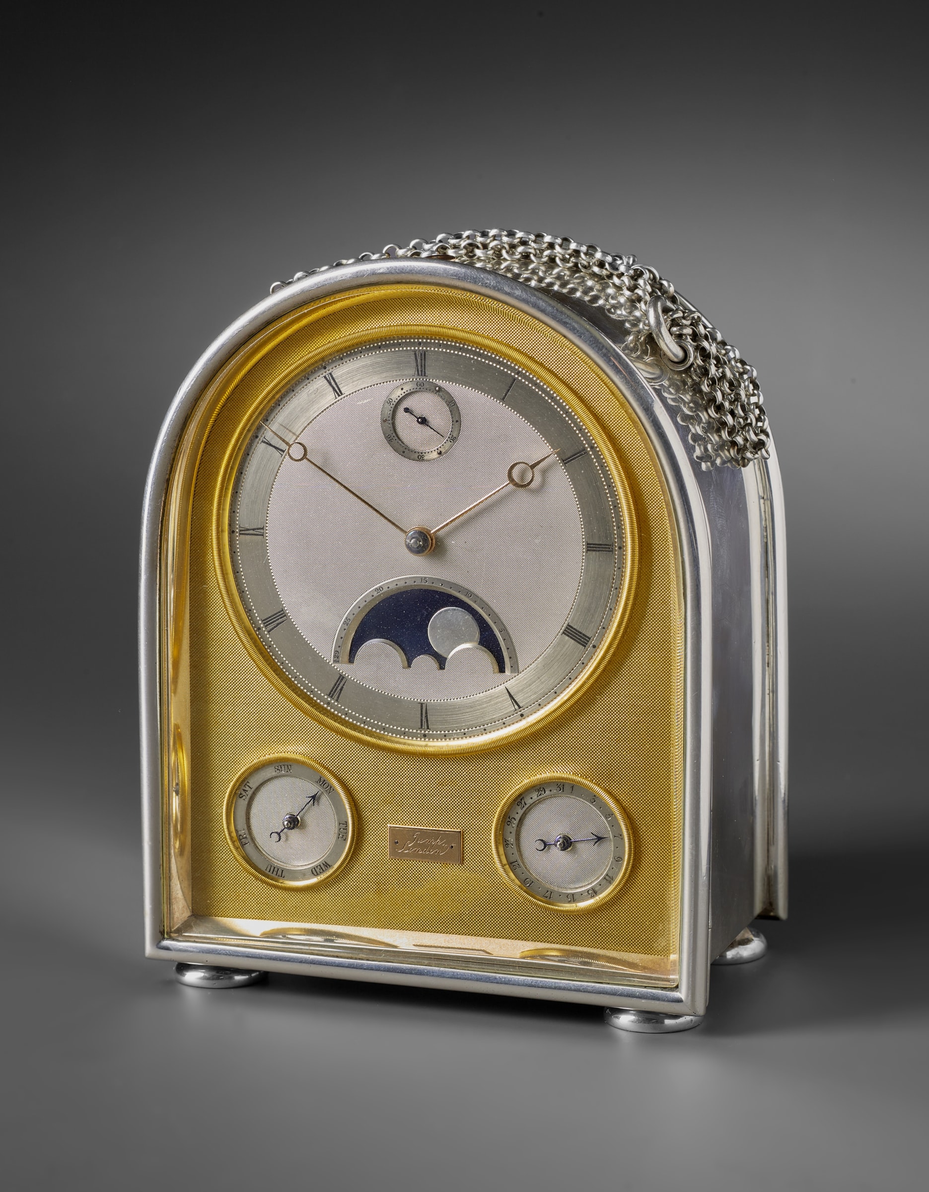 Joseph and Henry Jump, A late 19th century humpback travelling clock ...