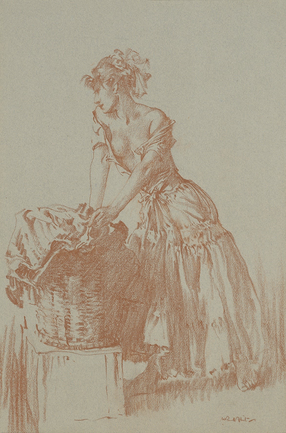 Sir William Russell Flint, RA, PRWS , Laundry day | Rountree Tryon