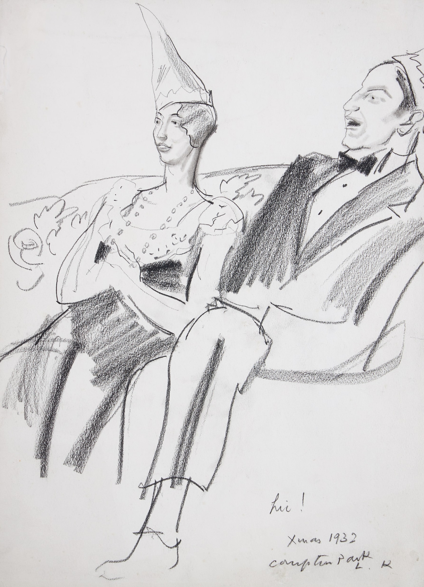 Dame Laura Knight, DBE, RA, RWS, Hic! Christmas at Compton Park ...