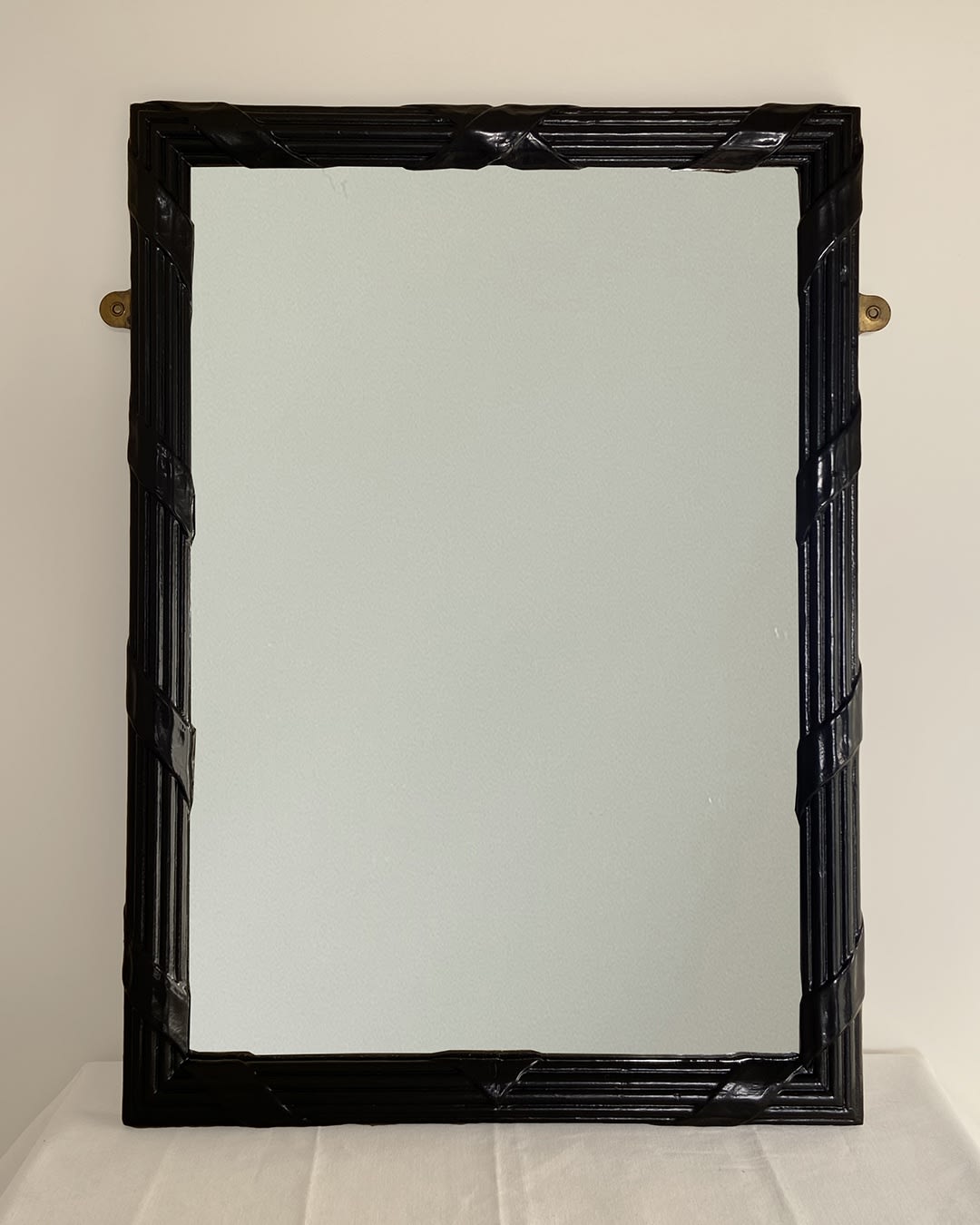 BLACK REEDED MIRROR | Thea Speke