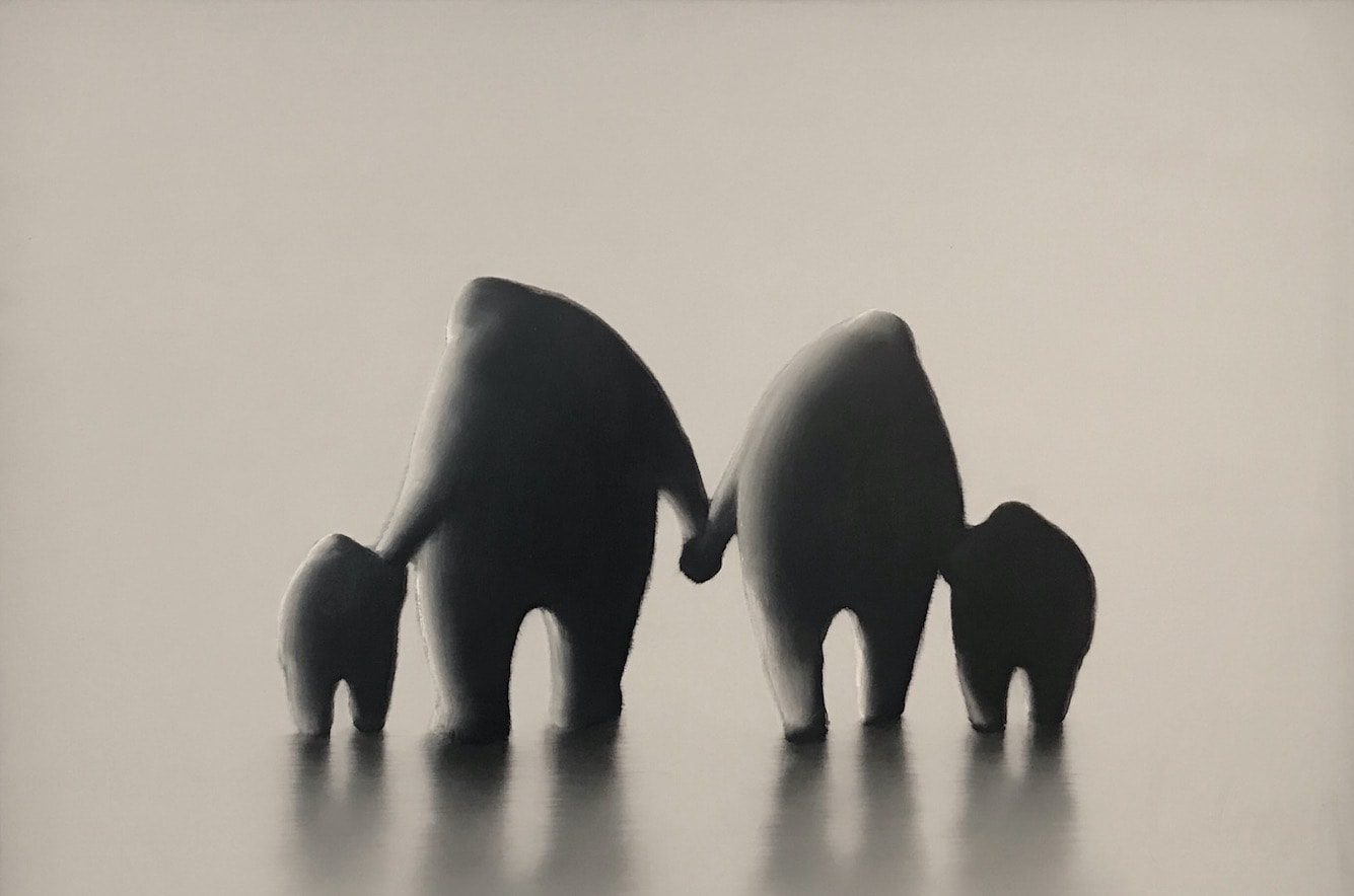 Nadeem Chughtai, Family Affair (Grey), 2009 | Canvas Gallery