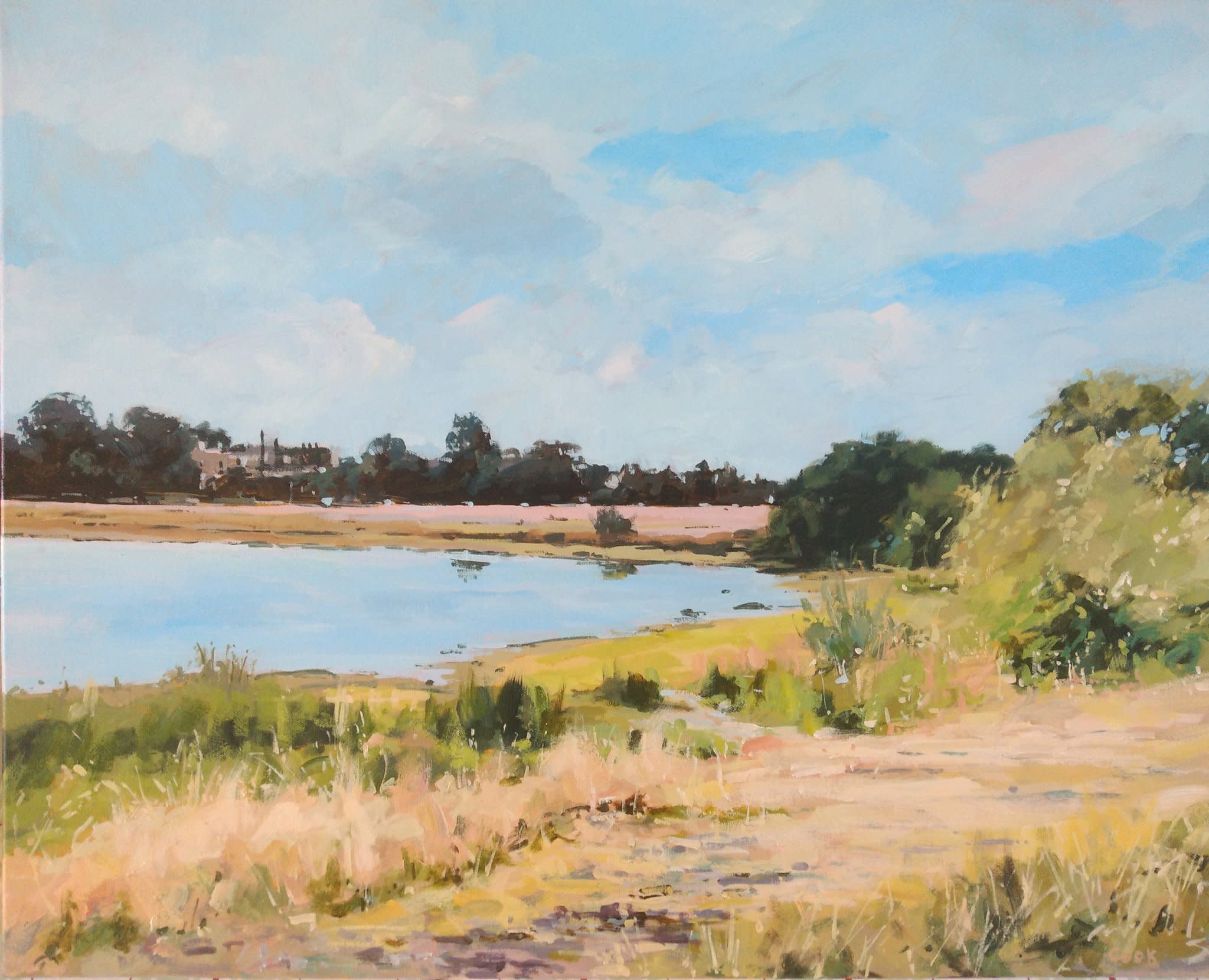 Colin Cook, Summer at Rushmere Pond, Wimbledon, 2020 | Aubergine Art