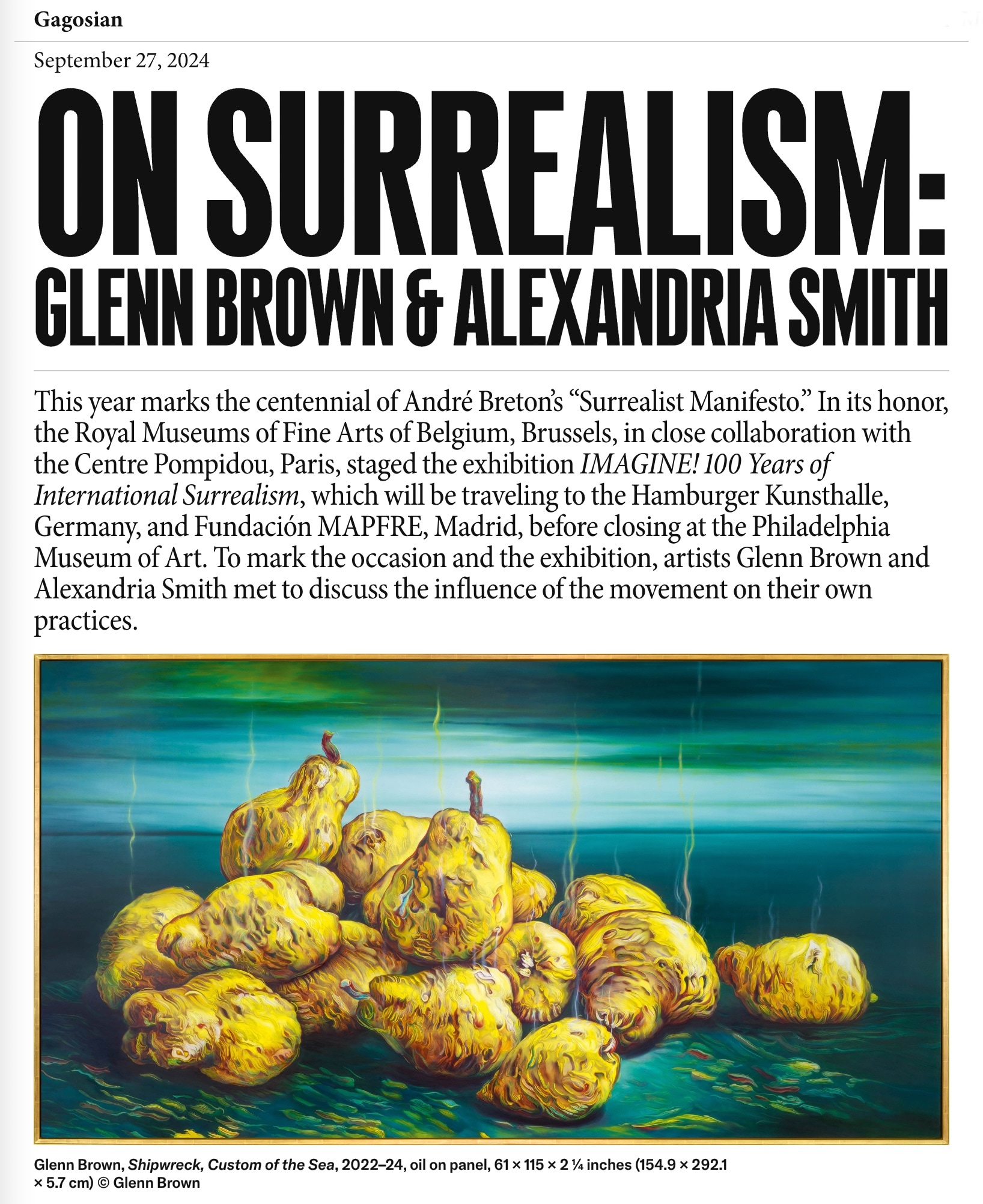 On Surrealism: Glenn Brown & Alexandria Smith