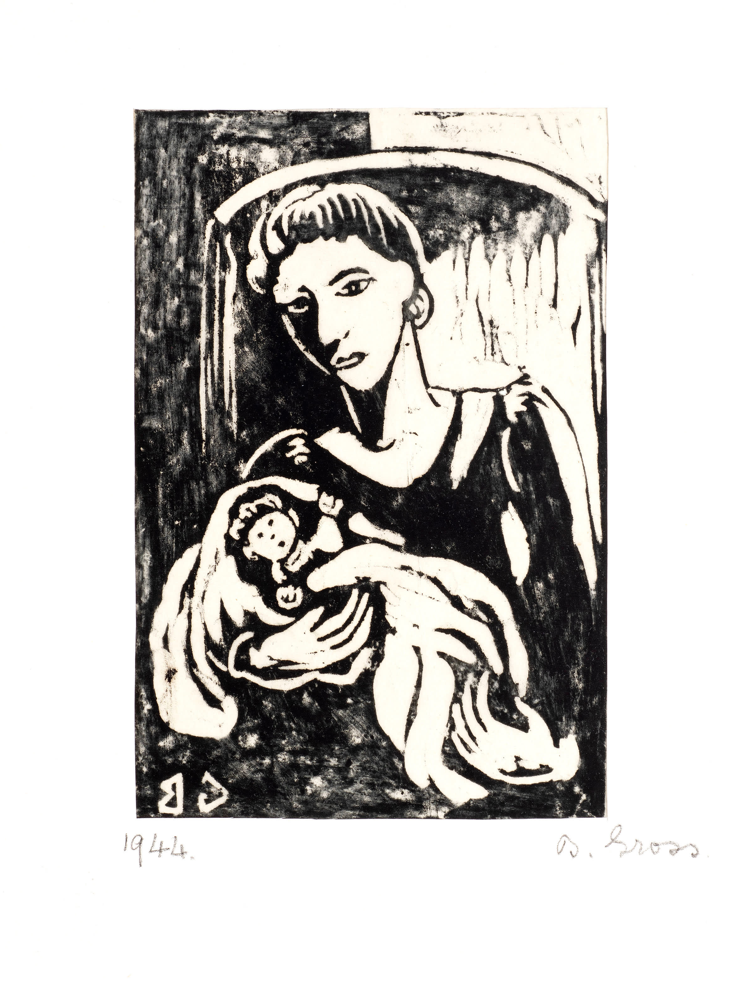 Bettina Adler, Untitled (Mother and Child), 1944 | Ben Uri Gallery and Museum