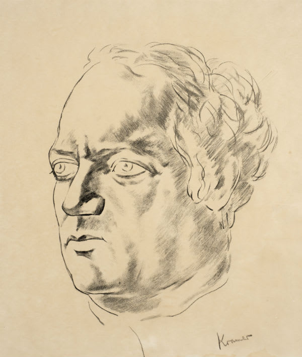 Jacob Kramer, Portrait of Jacob Epstein | Ben Uri Gallery and Museum