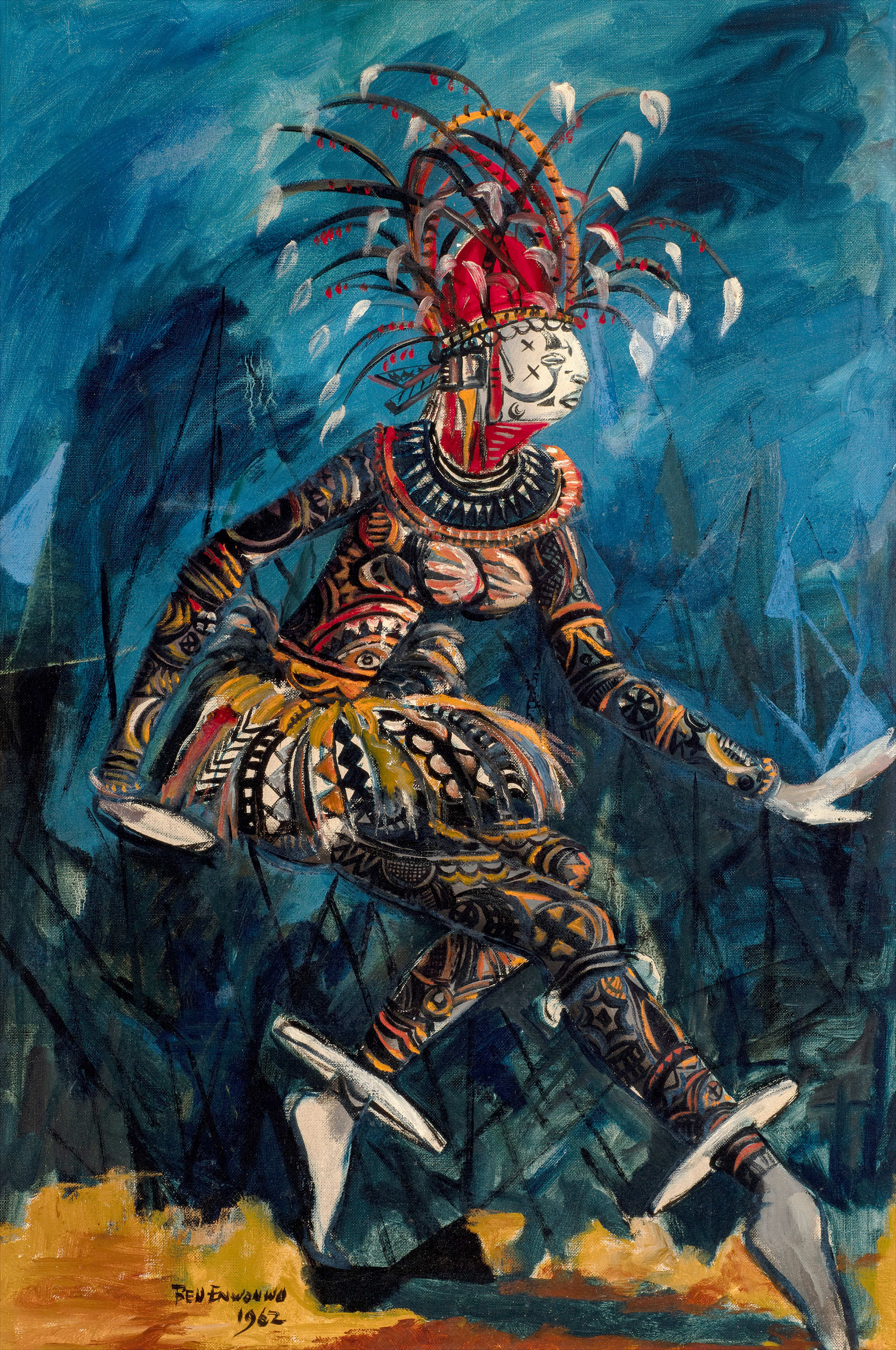 Ben Enwonwu, The Dancer (Agbogho Mmuo – Maiden Spirit Mask), 1962 | Ben Uri