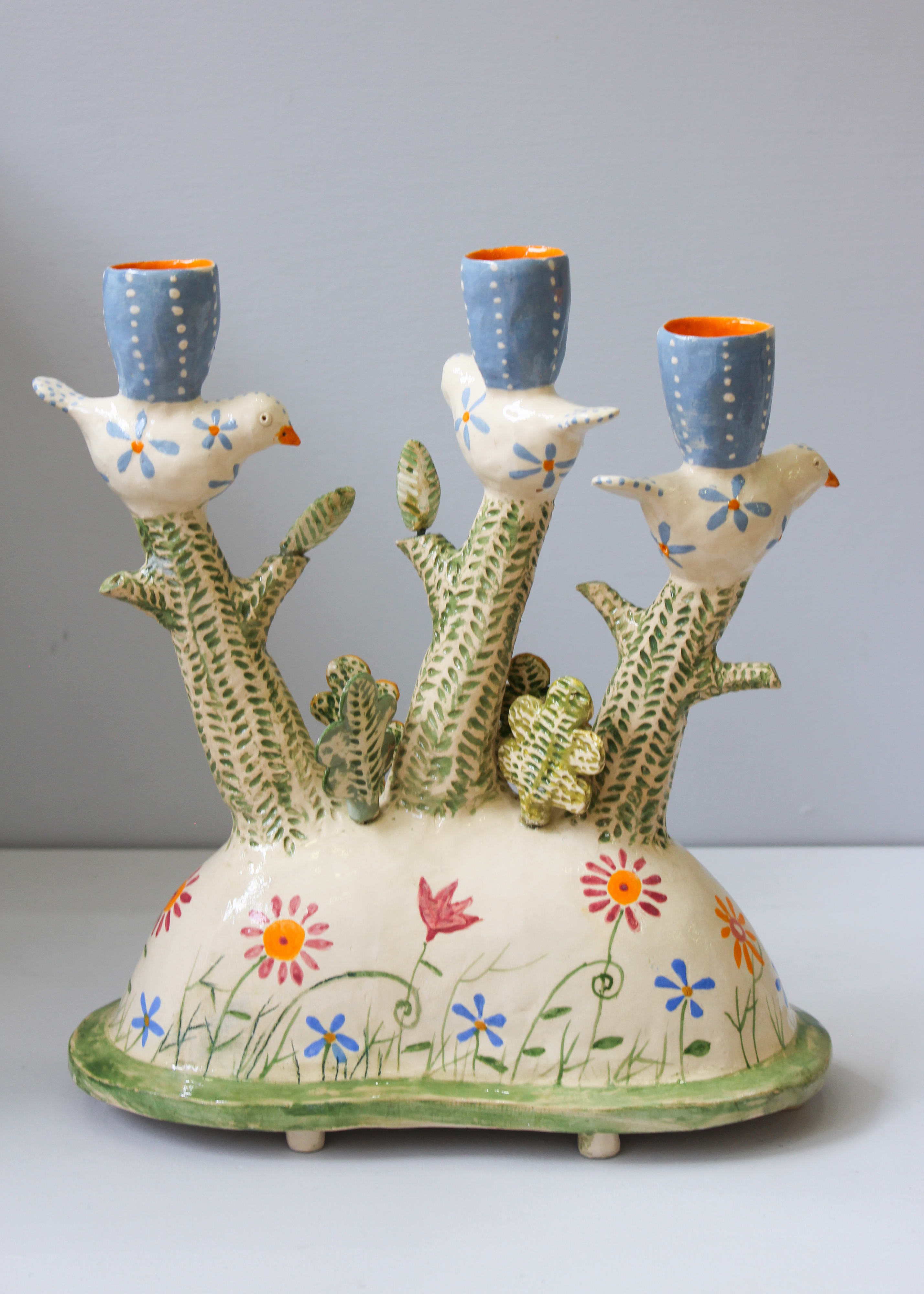 Laurance Simon, Three Little Birds Candelabra, 2025 | Contemporary ...