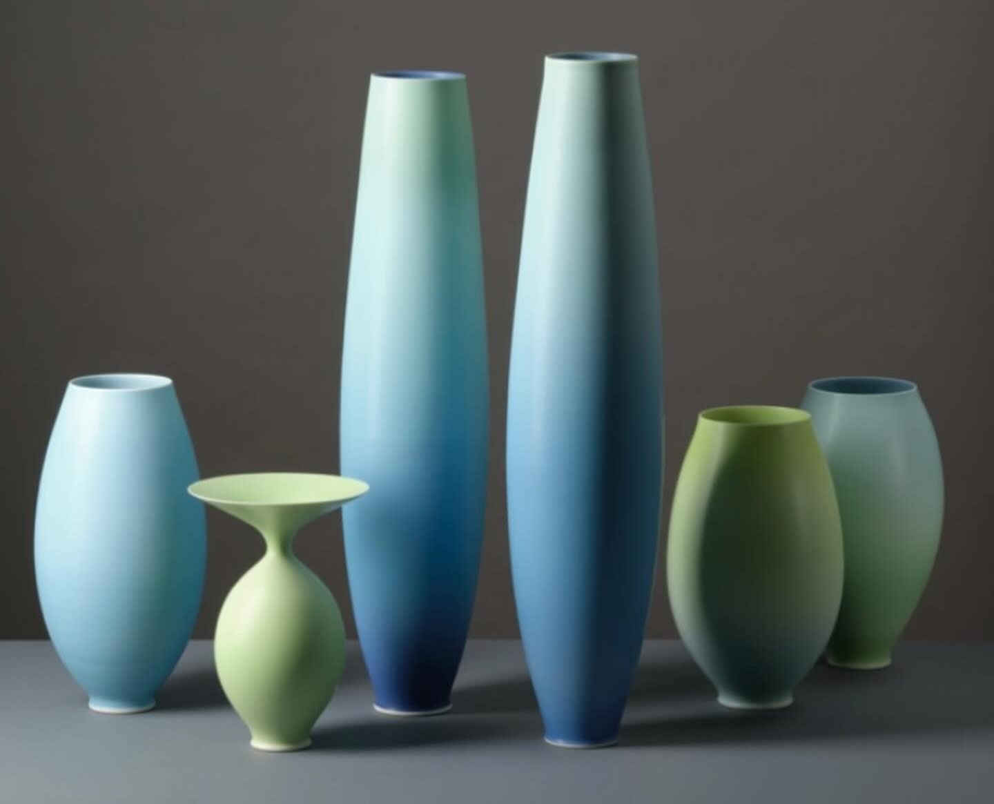 Anna Silverton, Coastal Gradation Vase 8 (Sea Foam & Lime Green), 2024 ...