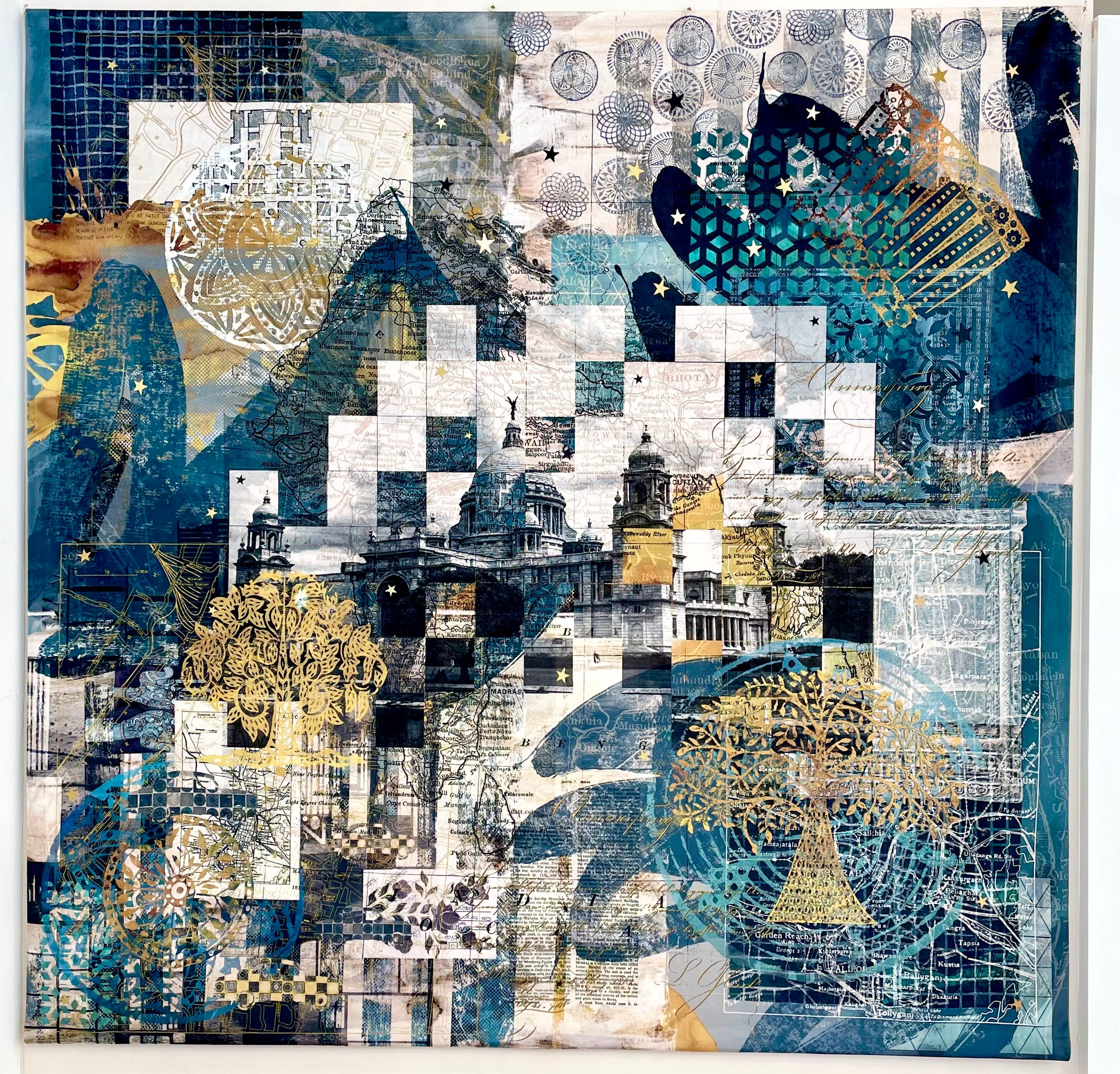 Neil Bottle, Maidan Verdigris Wallhanging, 2023 | Contemporary Applied Arts