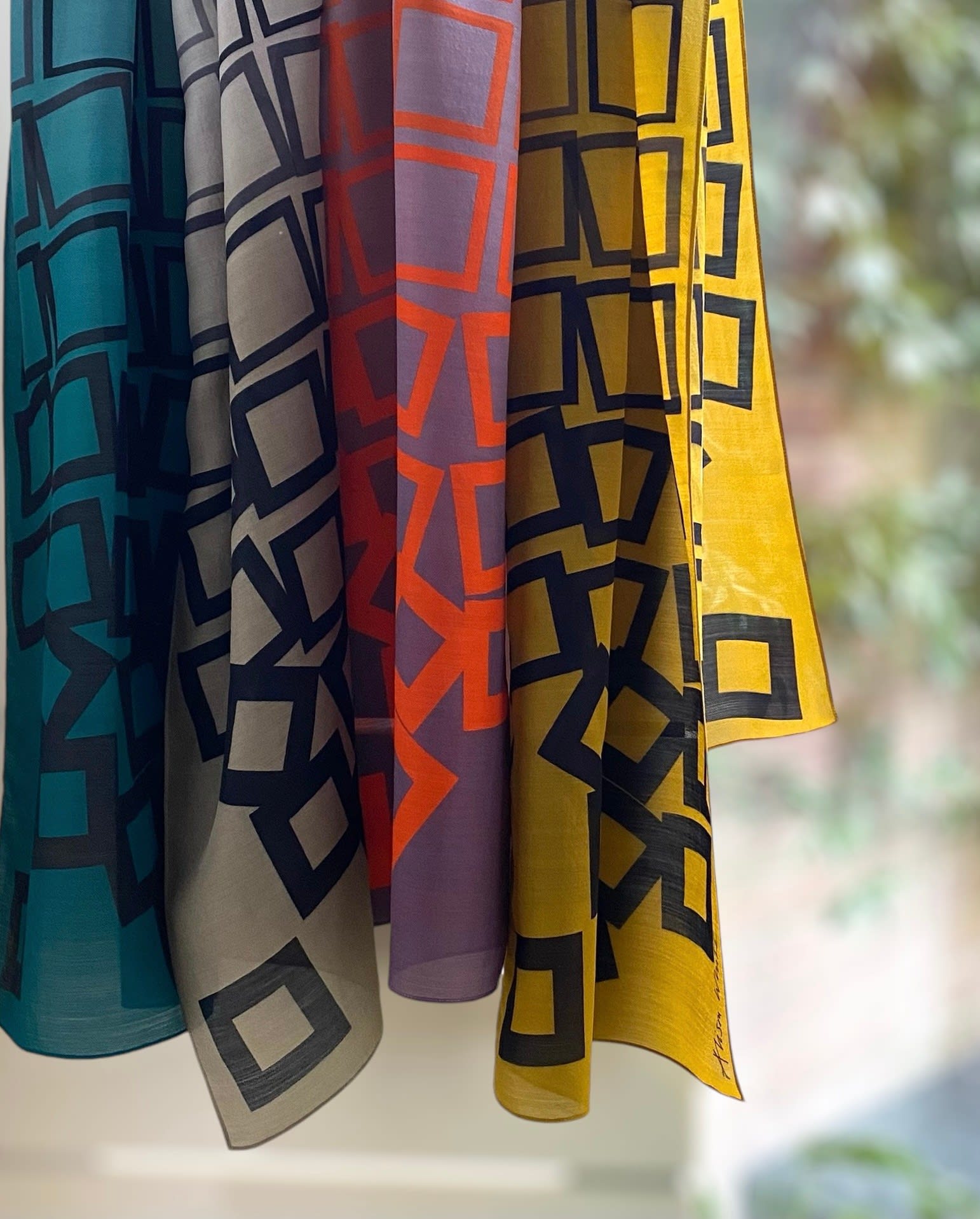 Alison White, Descent Scarf - Soft Khaki, 2024 | Contemporary Applied Arts