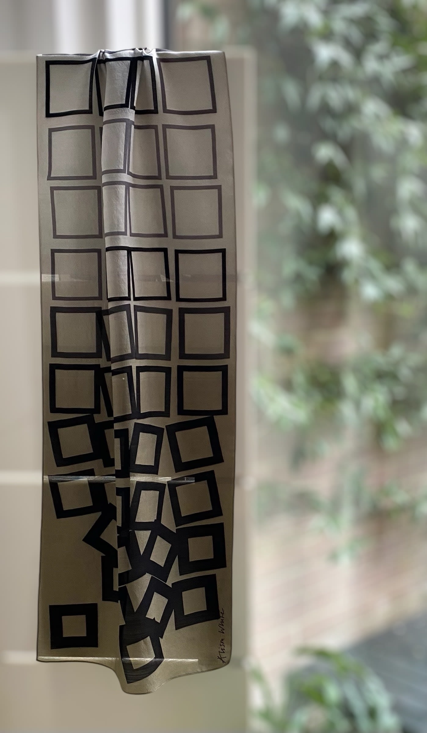 Alison White, Descent Scarf - Soft Khaki, 2024 | Contemporary Applied Arts