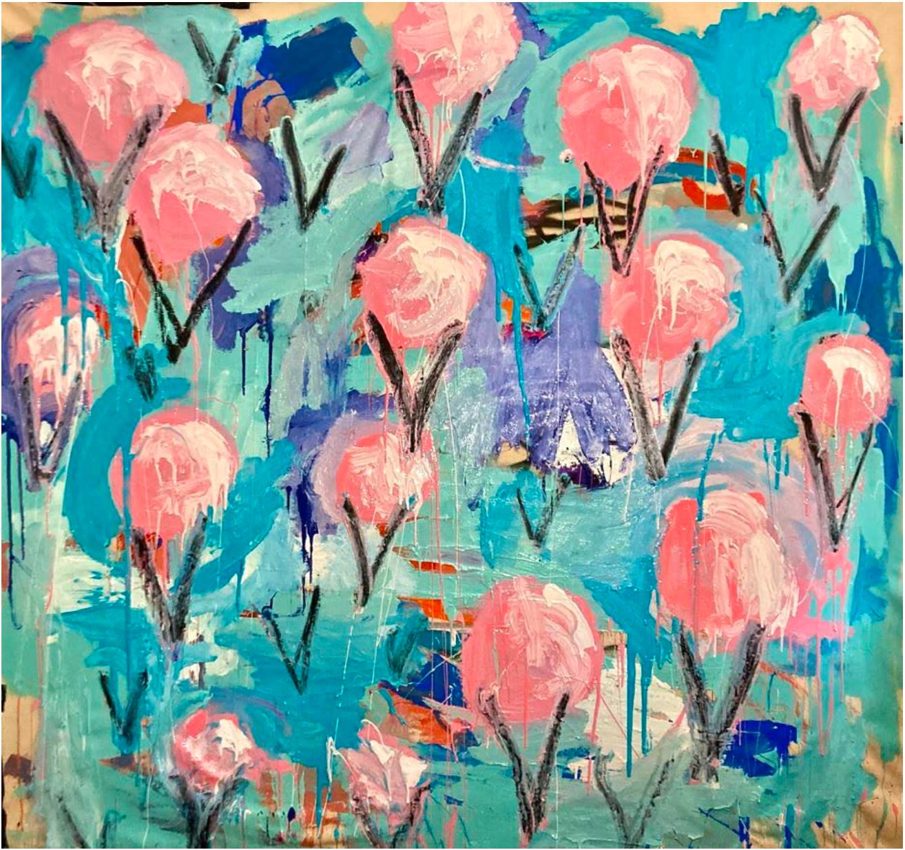 Daniel Yocum, Pink Drips, 2024 | Casterline|Goodman Gallery