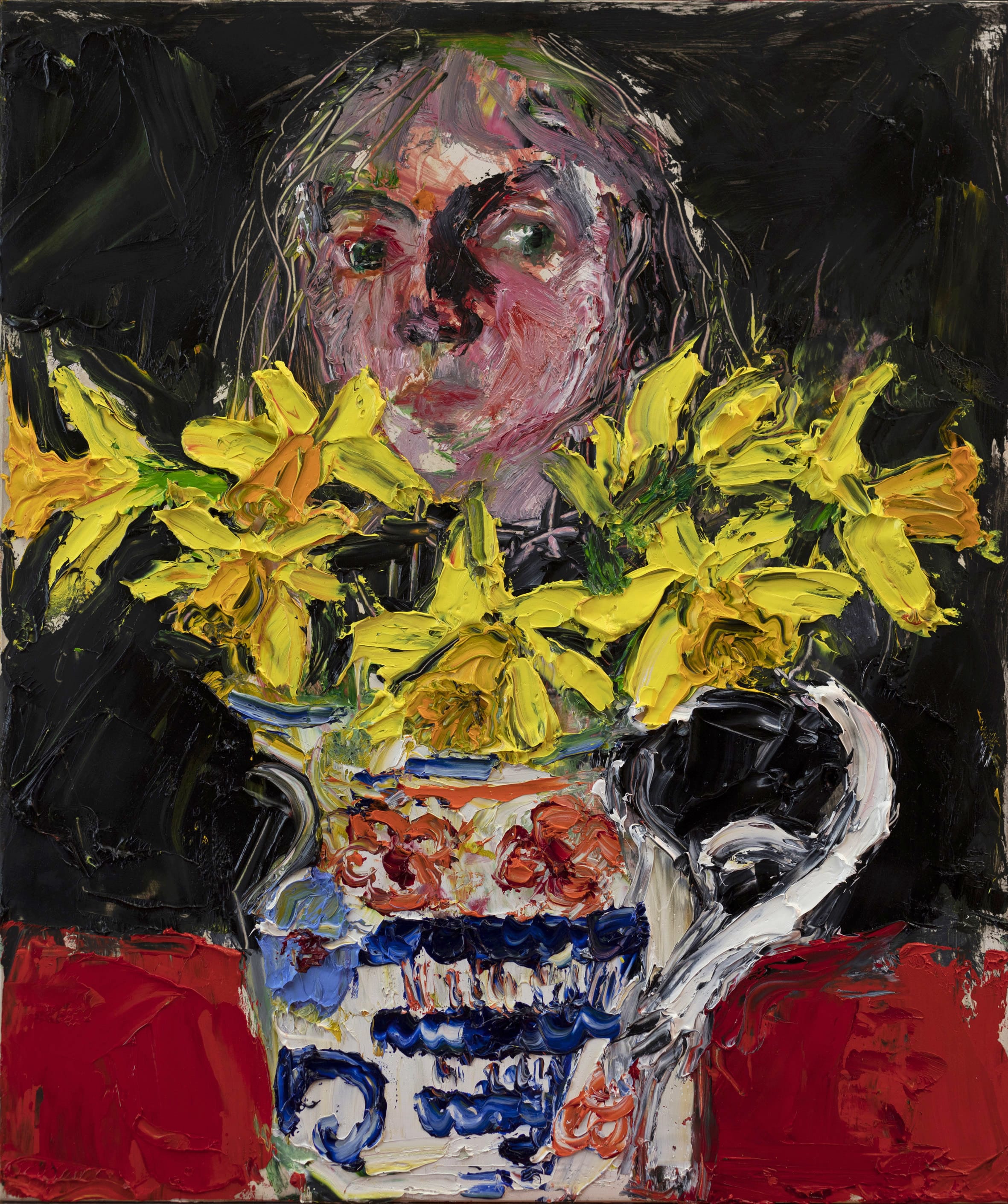 Shani Rhys James, Head behind Daffodils, 2021 | Connaught Brown