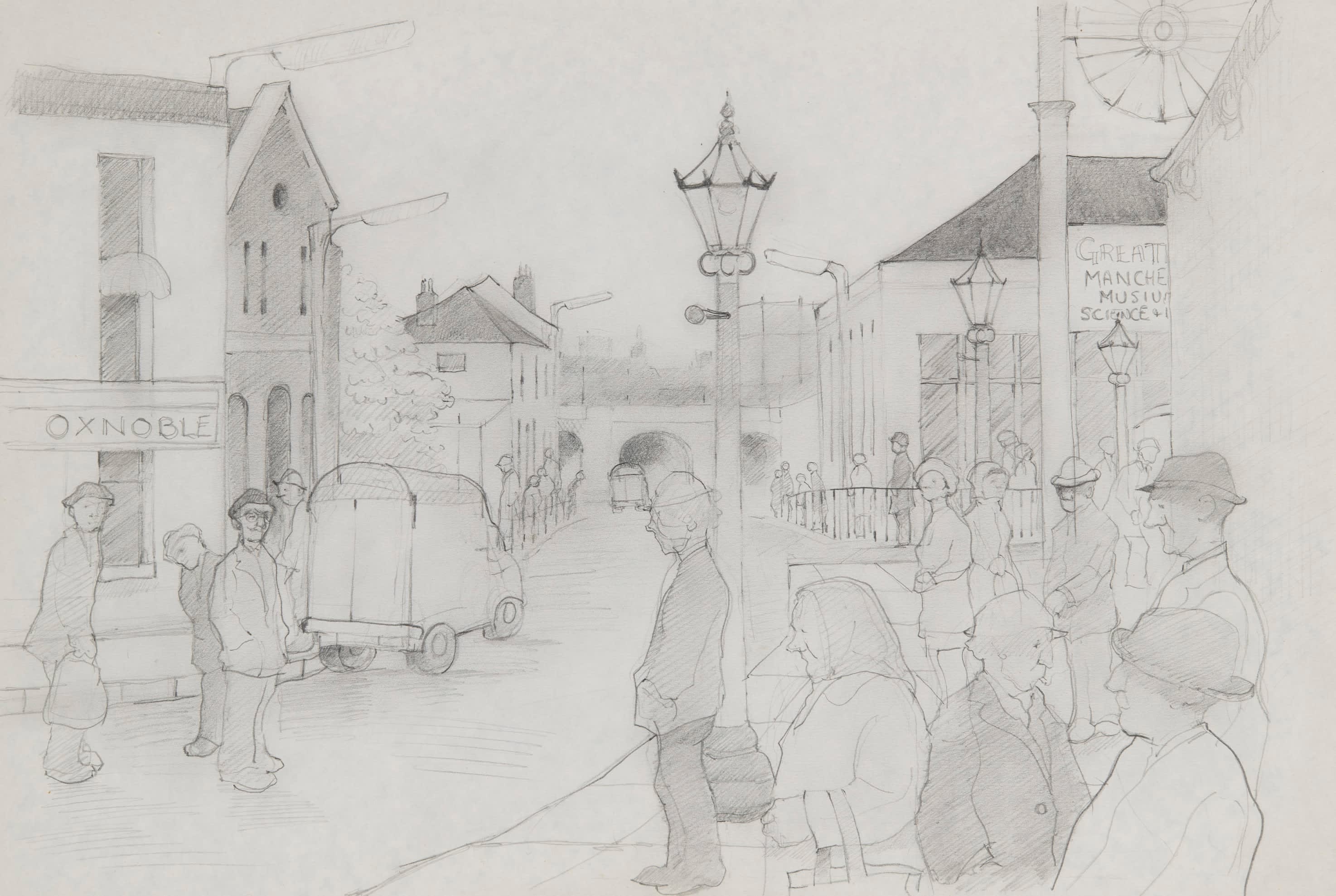 Eric Tucker, Preparatory Drawing for 'Castlefield, Manchester ...
