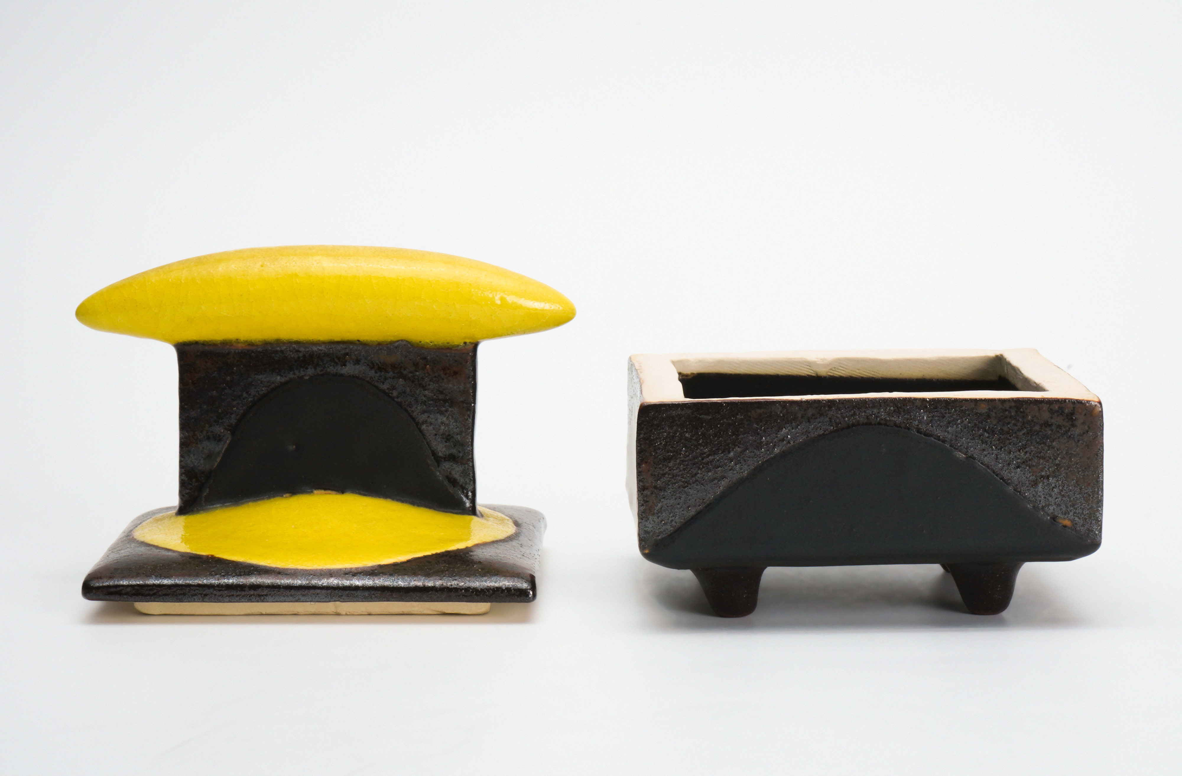 Yanagihara Mutsuo 柳原睦夫, Yellow Oribe box | Dai Ichi Arts | Japanese ...