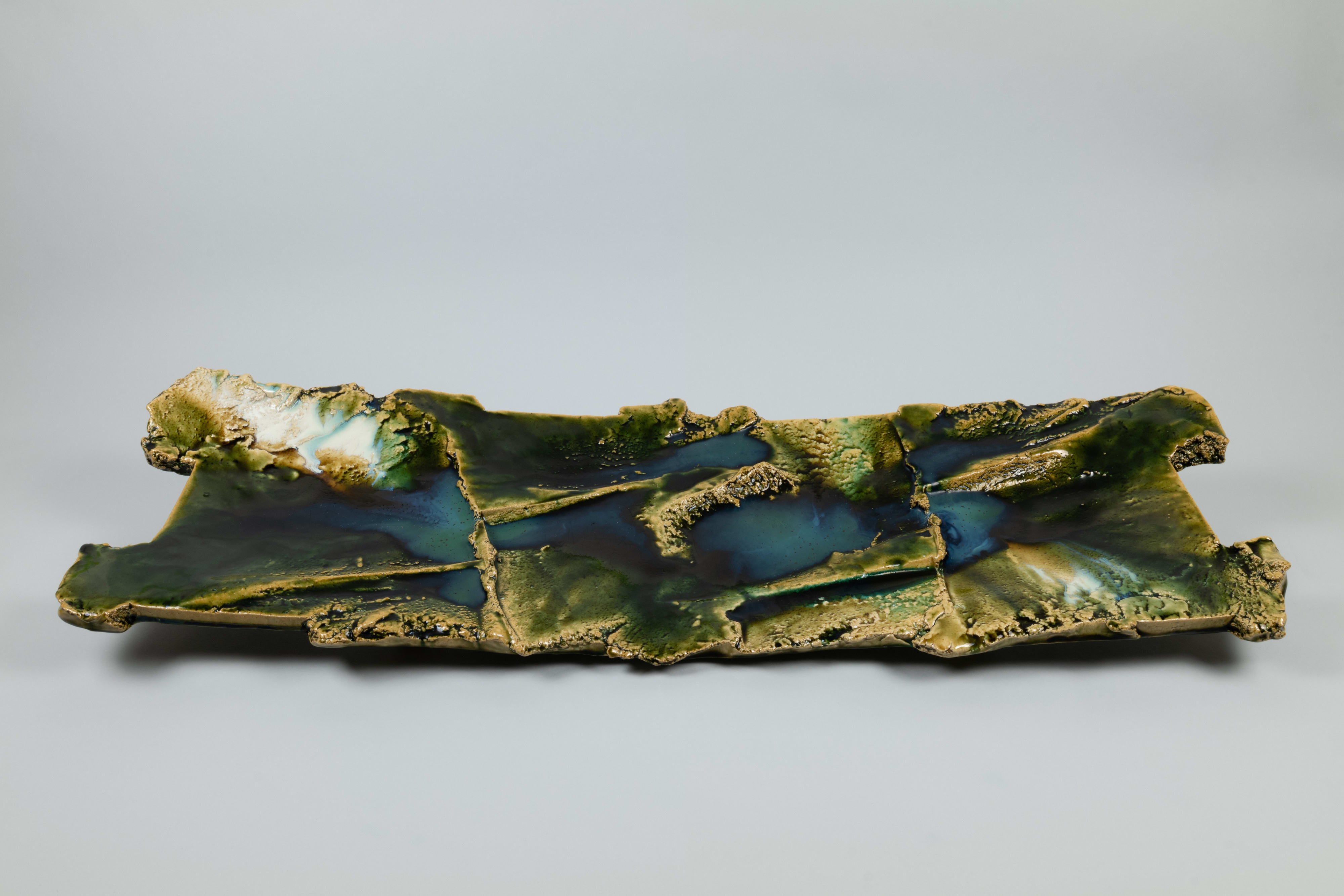 Higashida Shigemasa 東田茂正, Oribe Large Platter 織部長方皿, 2020 | Dai Ichi ...