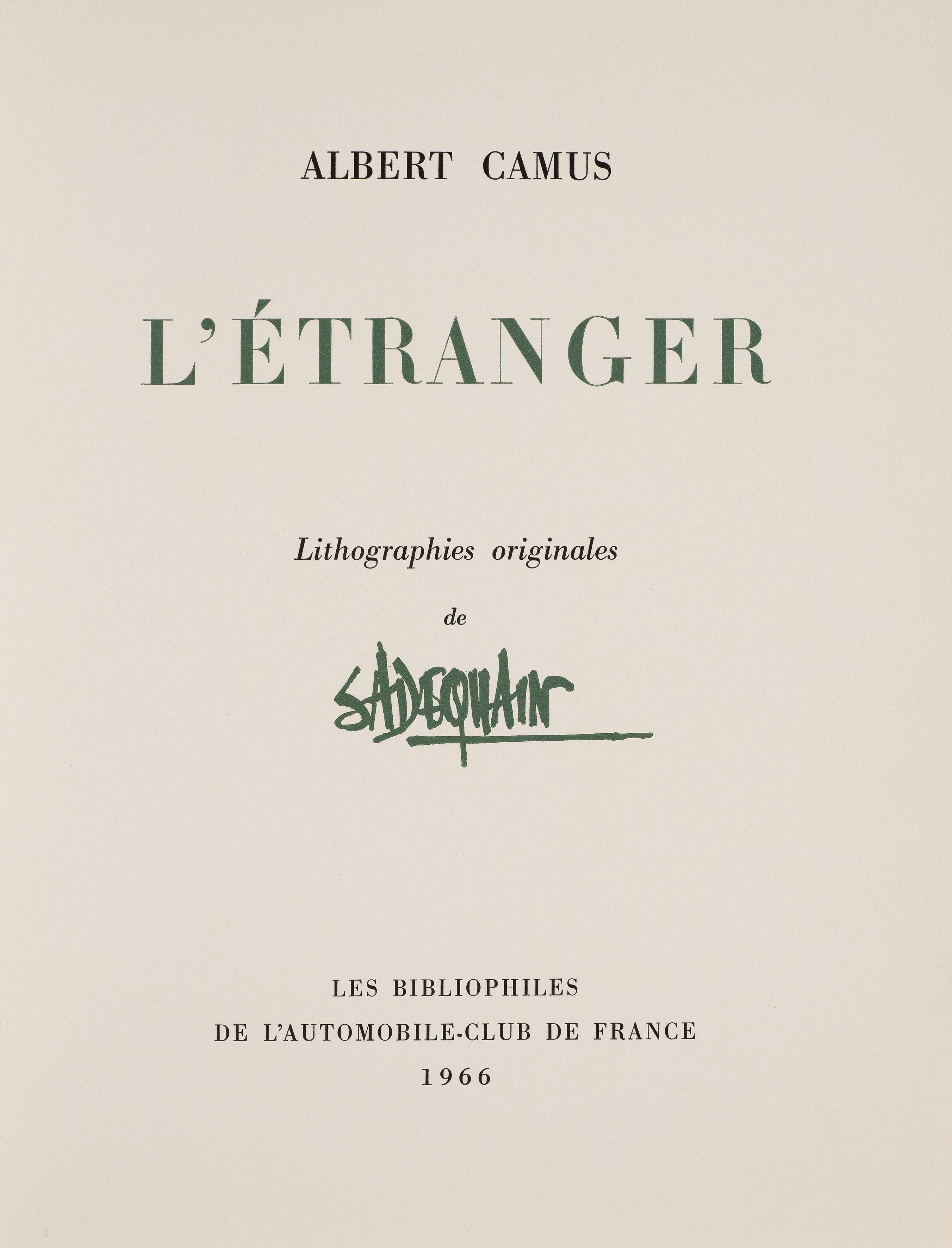 Syed Sadequain, L'Etranger, 1966 | Grosvenor Gallery