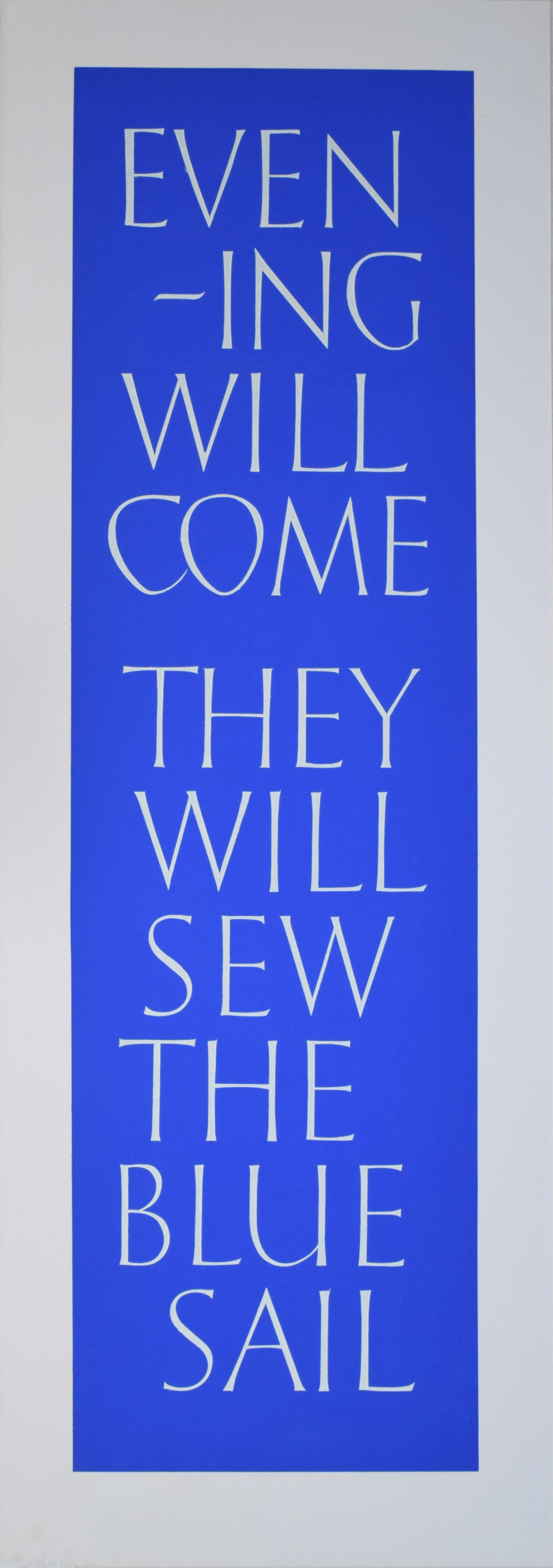 Ian Hamilton Finlay, Evening / Sail, 1970 | Ingleby Gallery