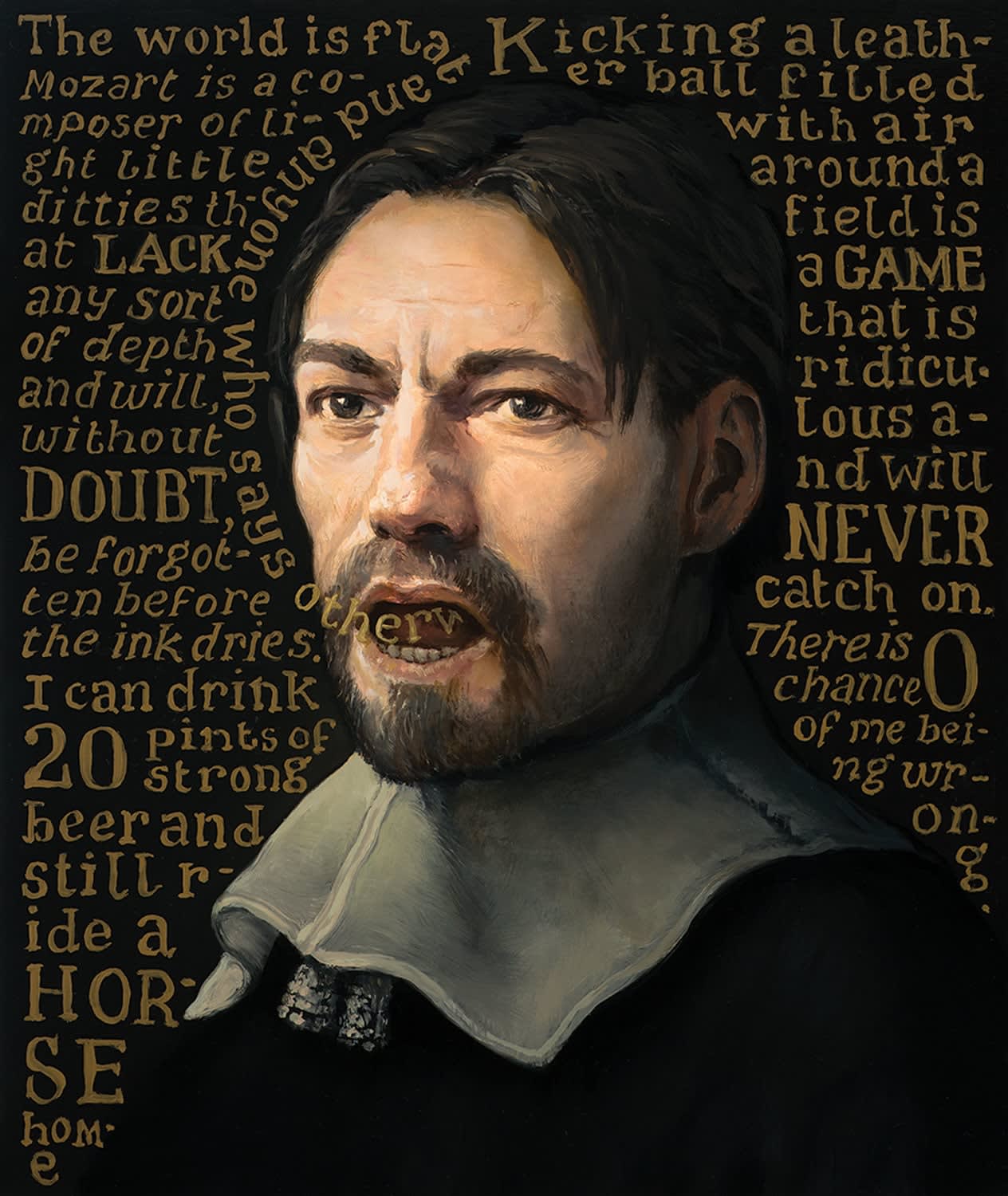 Alan Macdonald, Man Eating His Words, 2023 | Kilmorack Gallery