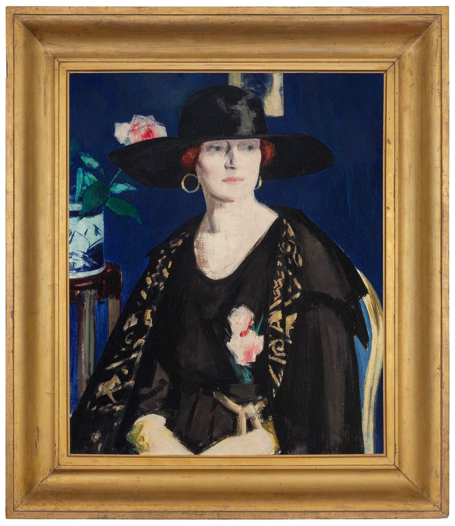 F C B Cadell, Lady in Black and Gold, 1926 | Portland Gallery