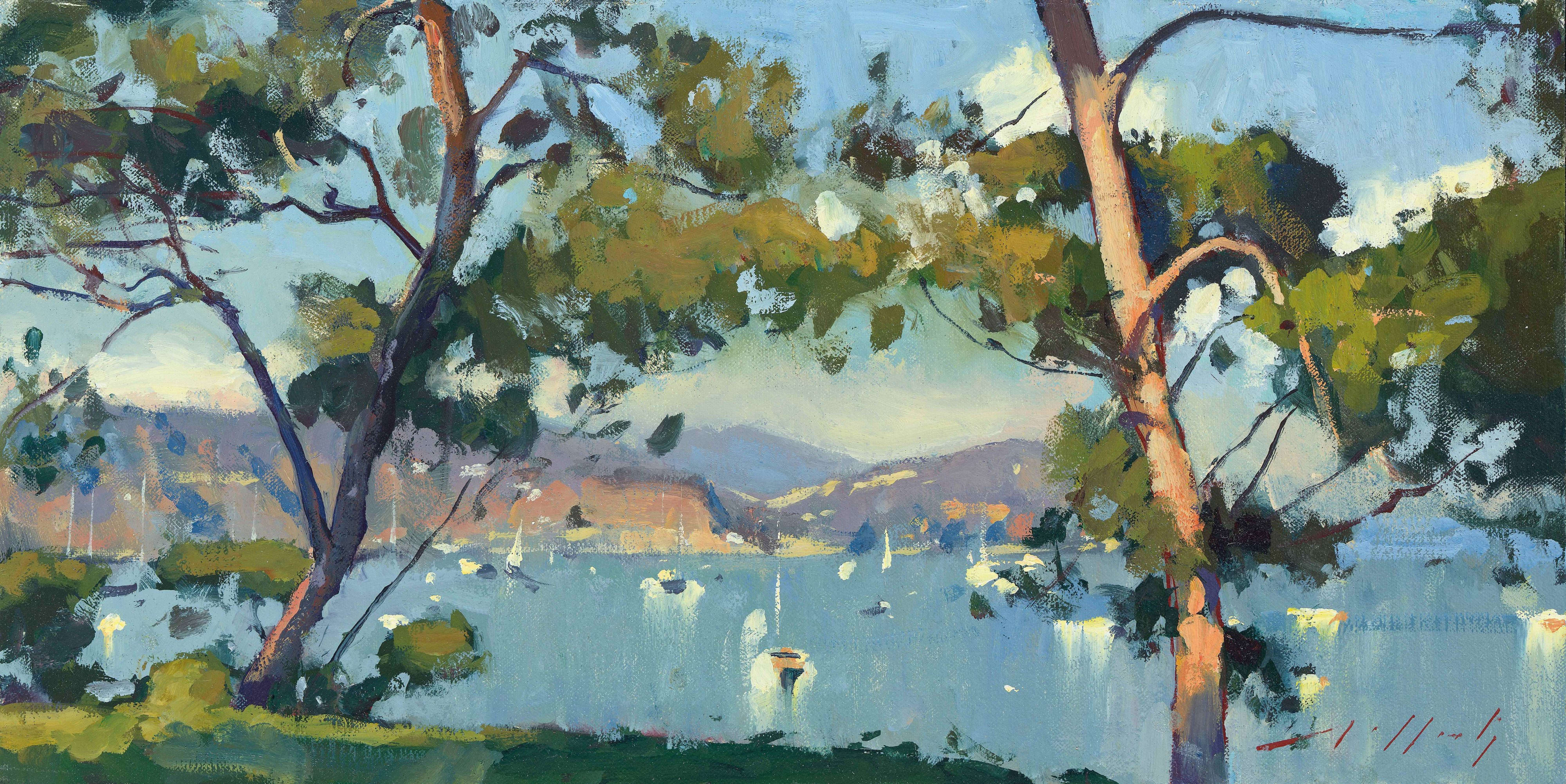 Paul Rafferty, View from Paloma Cap Ferrat, Study, 2022 | Portland Gallery