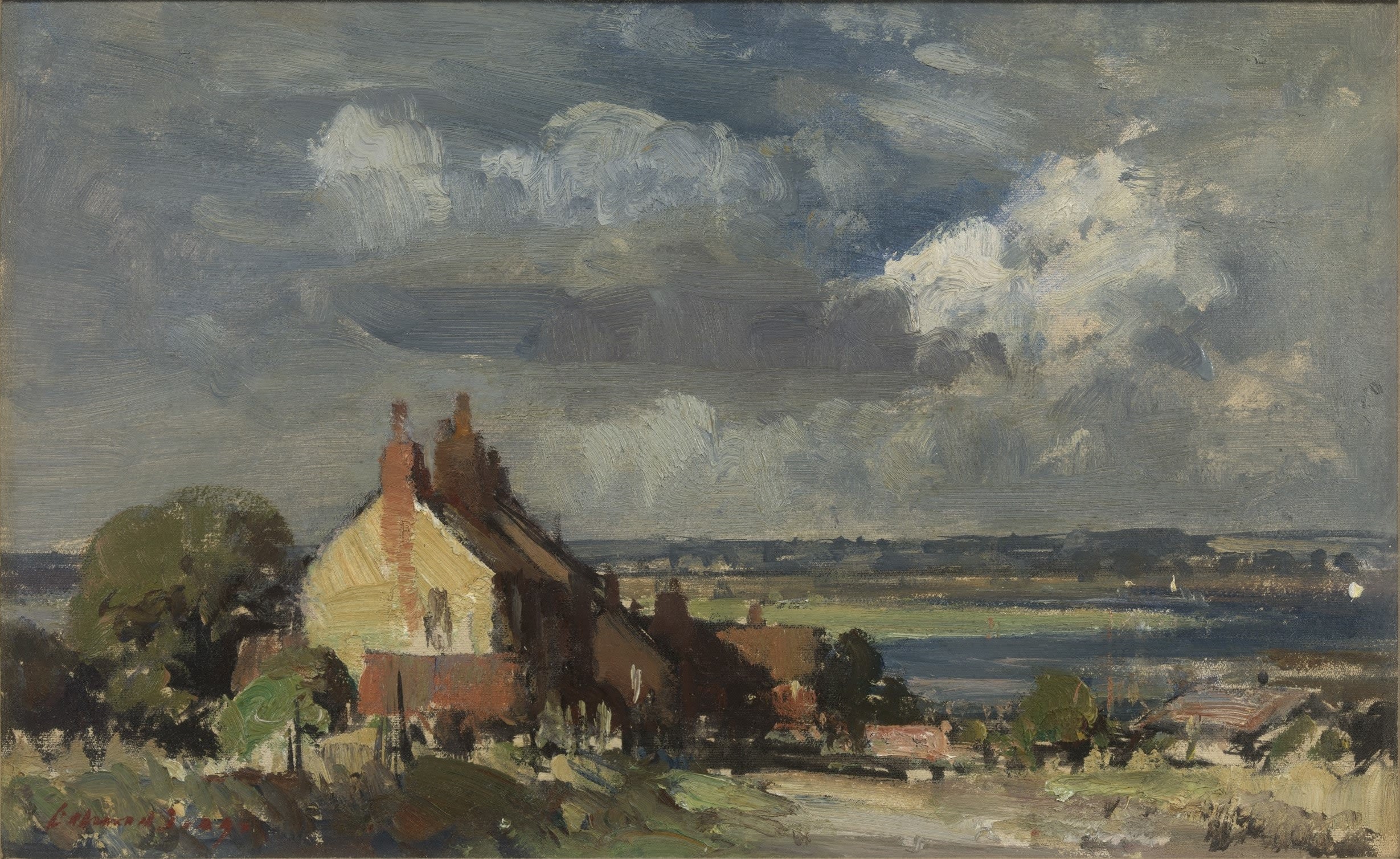 Edward Seago, A Suffolk Estuary (view of River Deben) | Portland Gallery