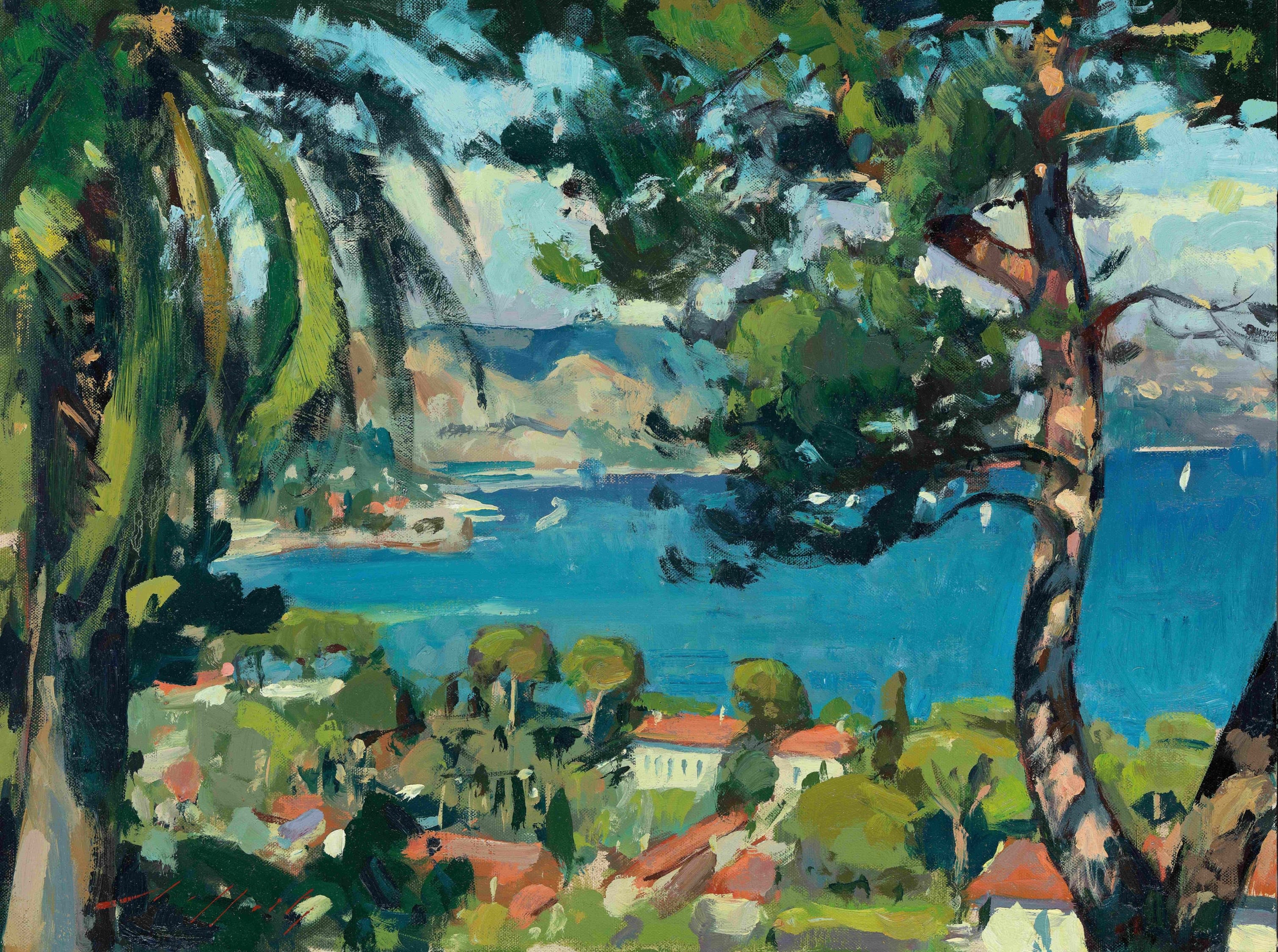 Paul Rafferty, From the Ephrussi, Cap Ferrat, 2022 | Portland Gallery