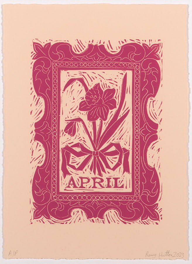 Rory Hutton, April, from Months of the Year, Pink, 2023 | Shapero Modern