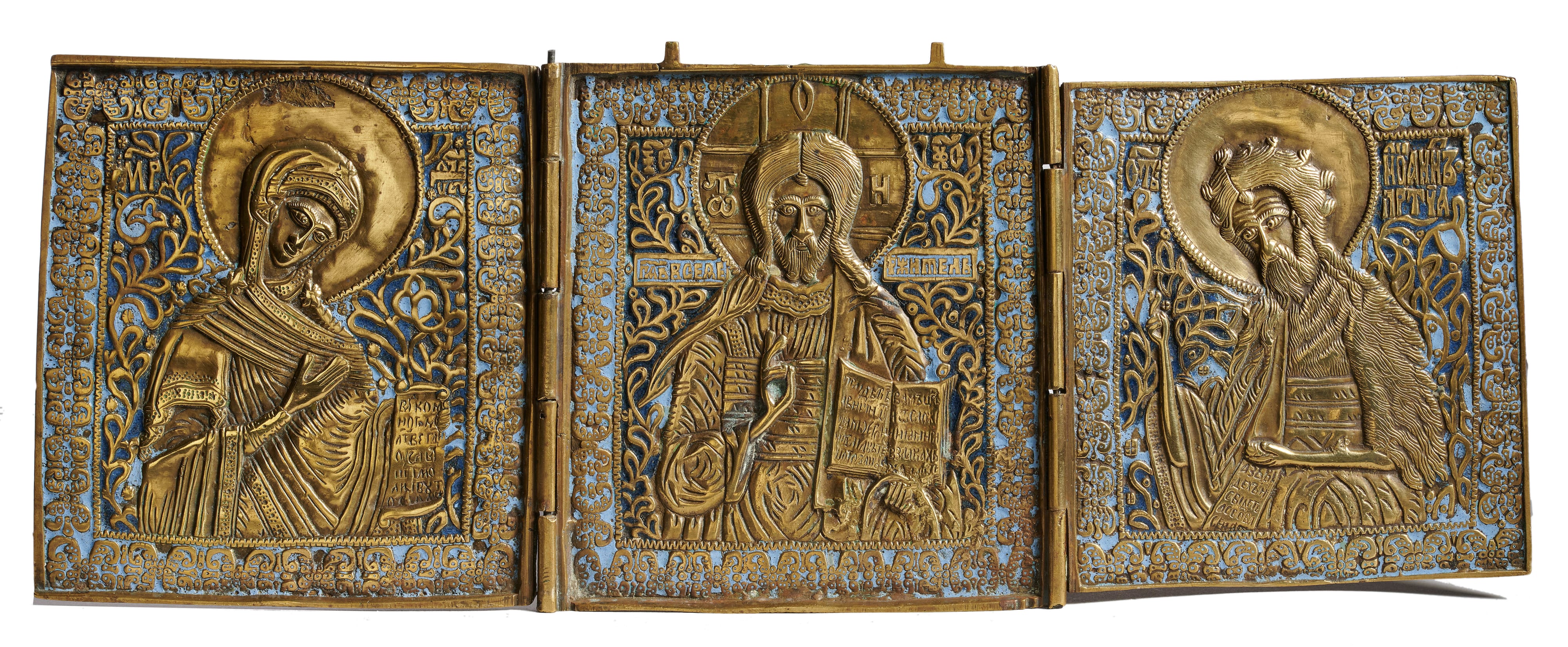 Large Triptych with Deesis, 19th century | The Temple Gallery