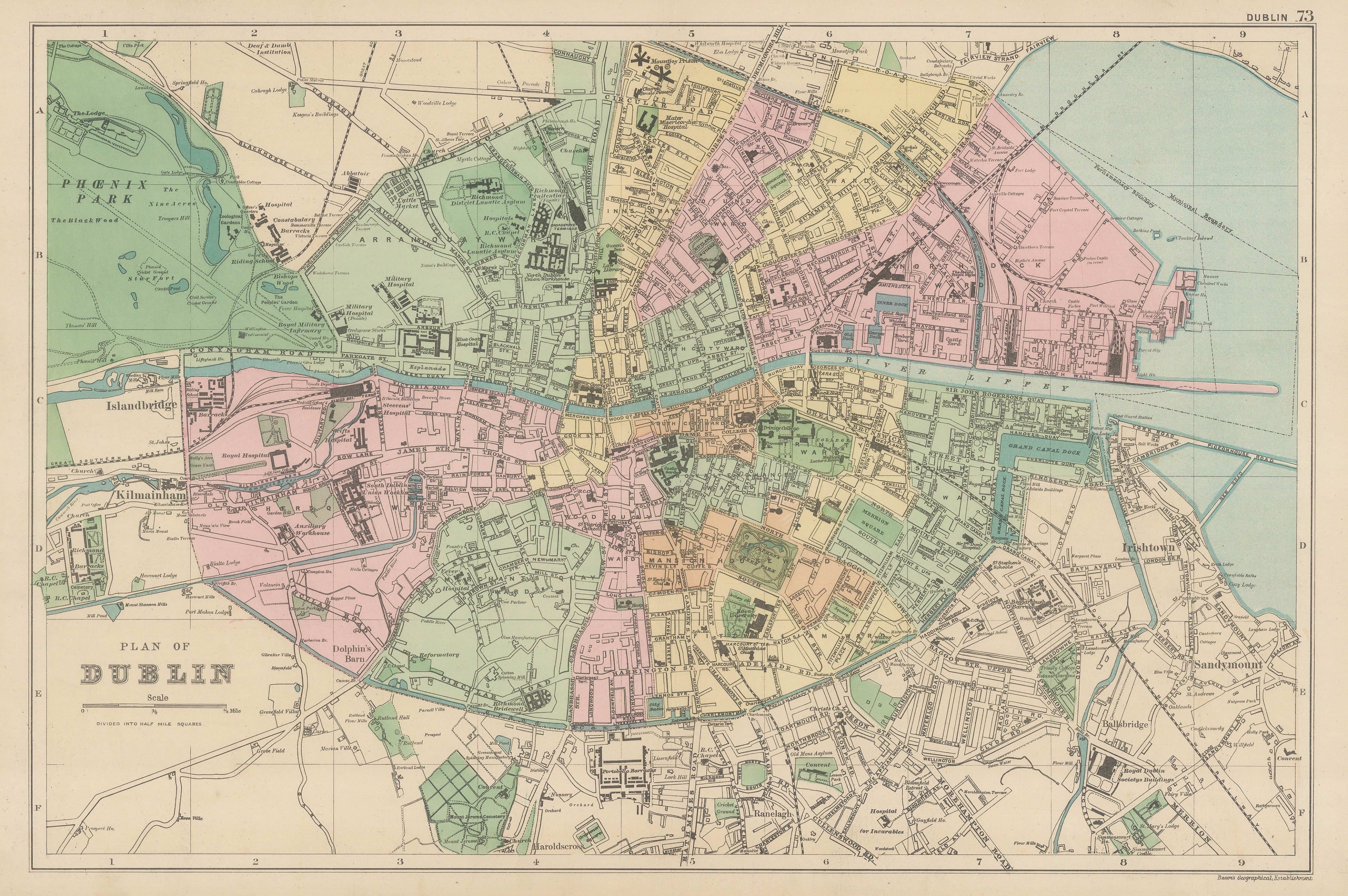 George W. Bacon, Dublin, 1890 c. | The Map House