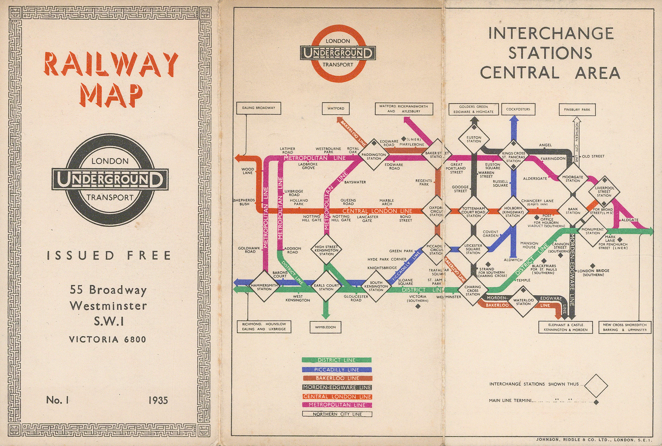 Harry Beck, London Underground Map, 1935 | The Map House