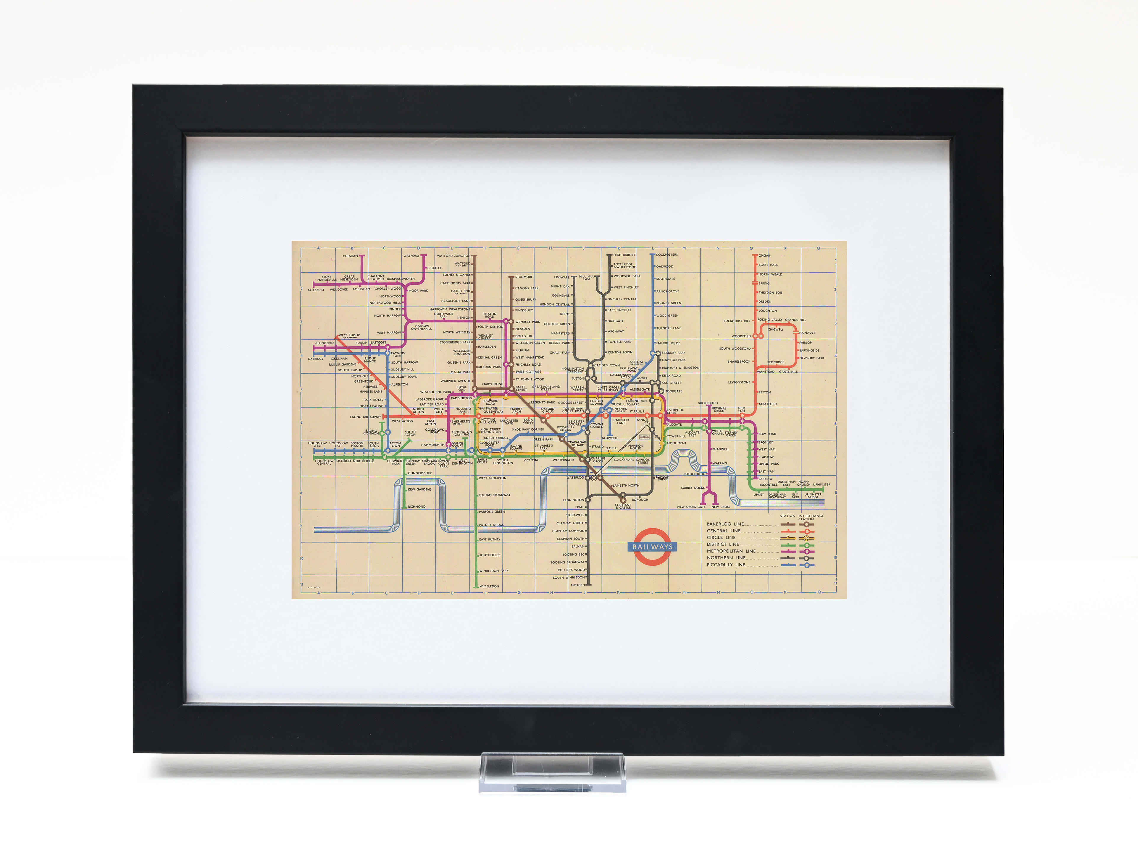 Harry Beck, London Underground Map, 1956 | The Map House