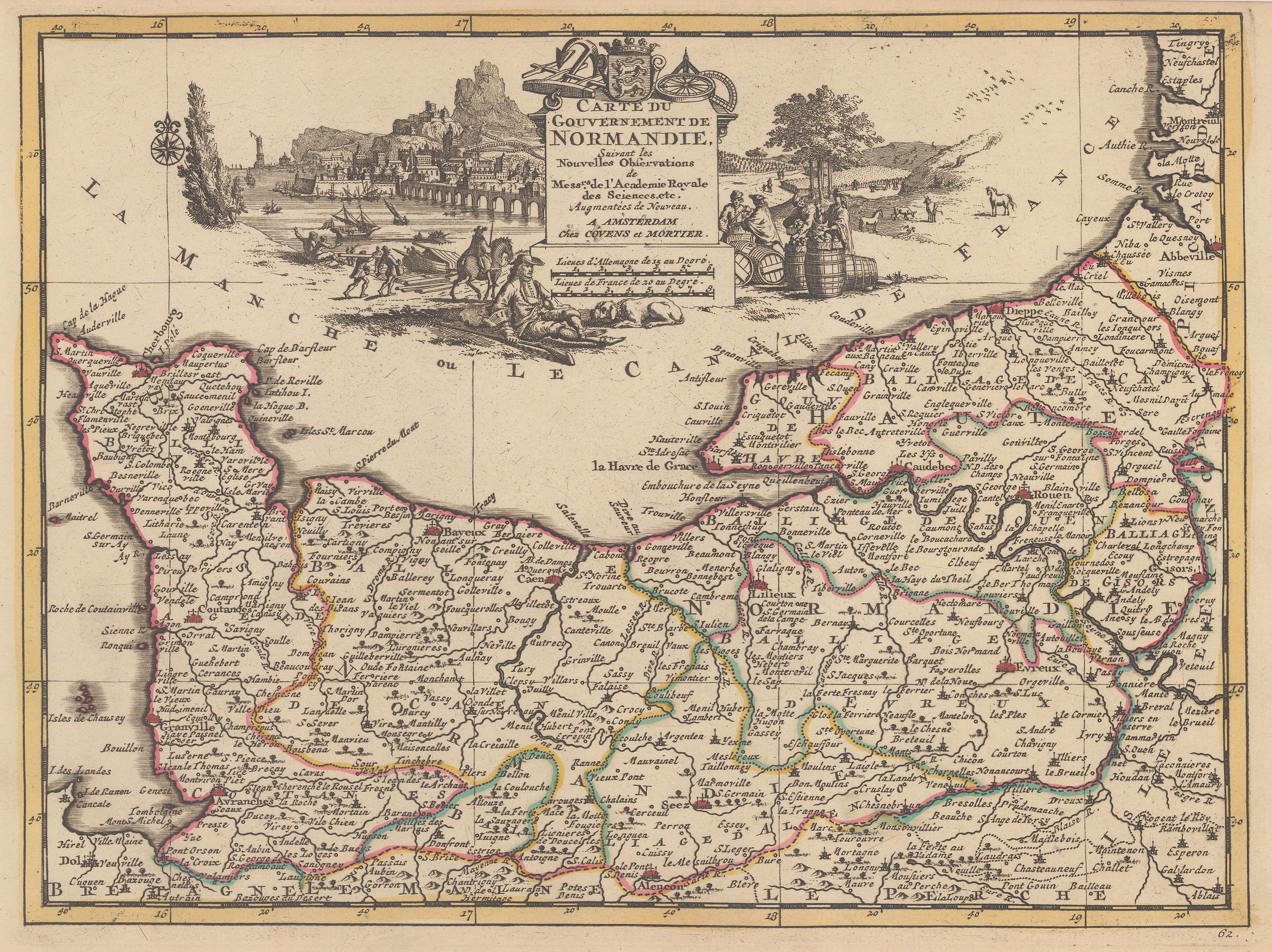 Covens (Jean) & Mortier (Cornelius), Normandy, 1730 c. | The Map House