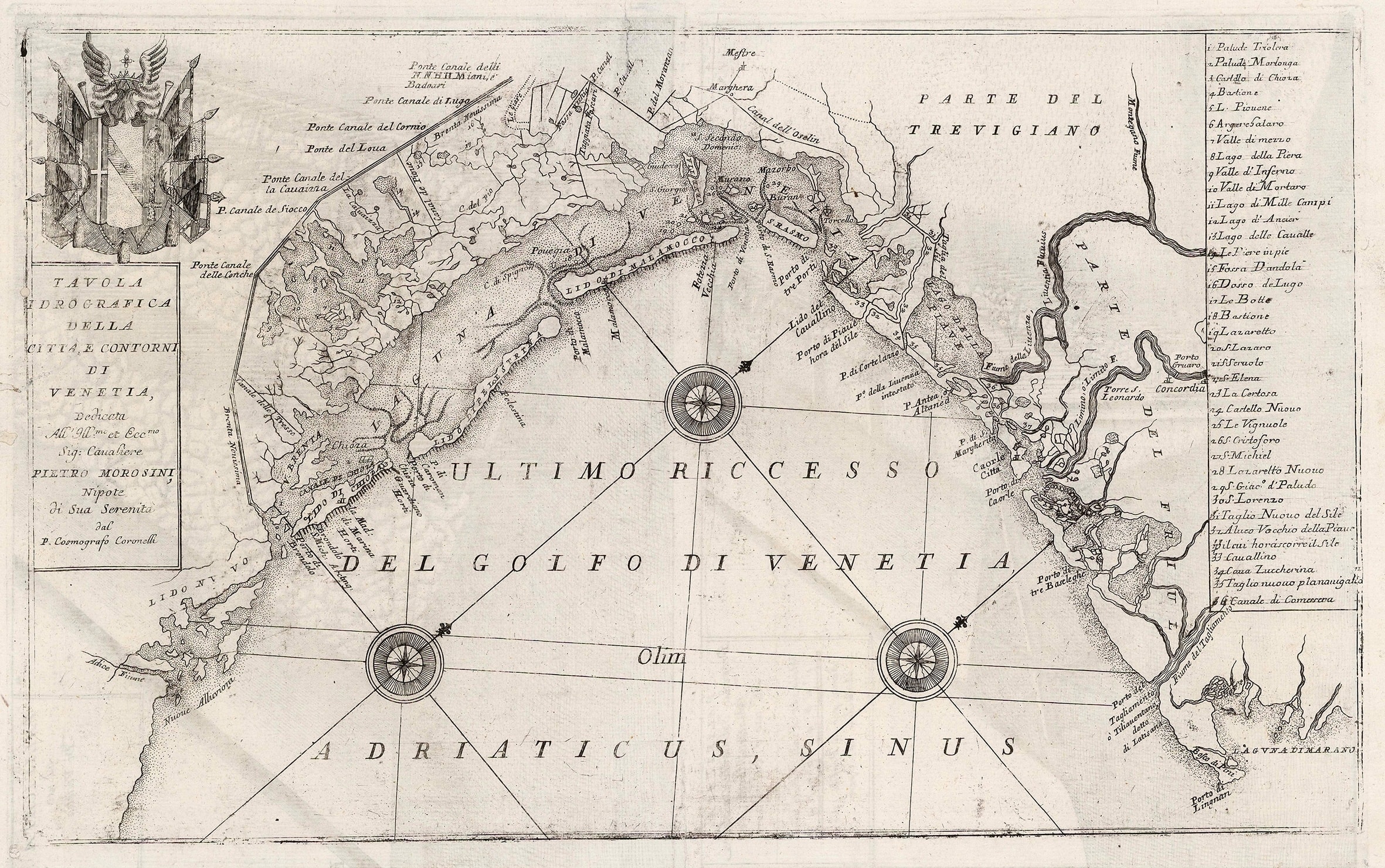 Vincenzo Coronelli, Venice, the Lagoon & the Gulf of Venice, 1696 | The ...